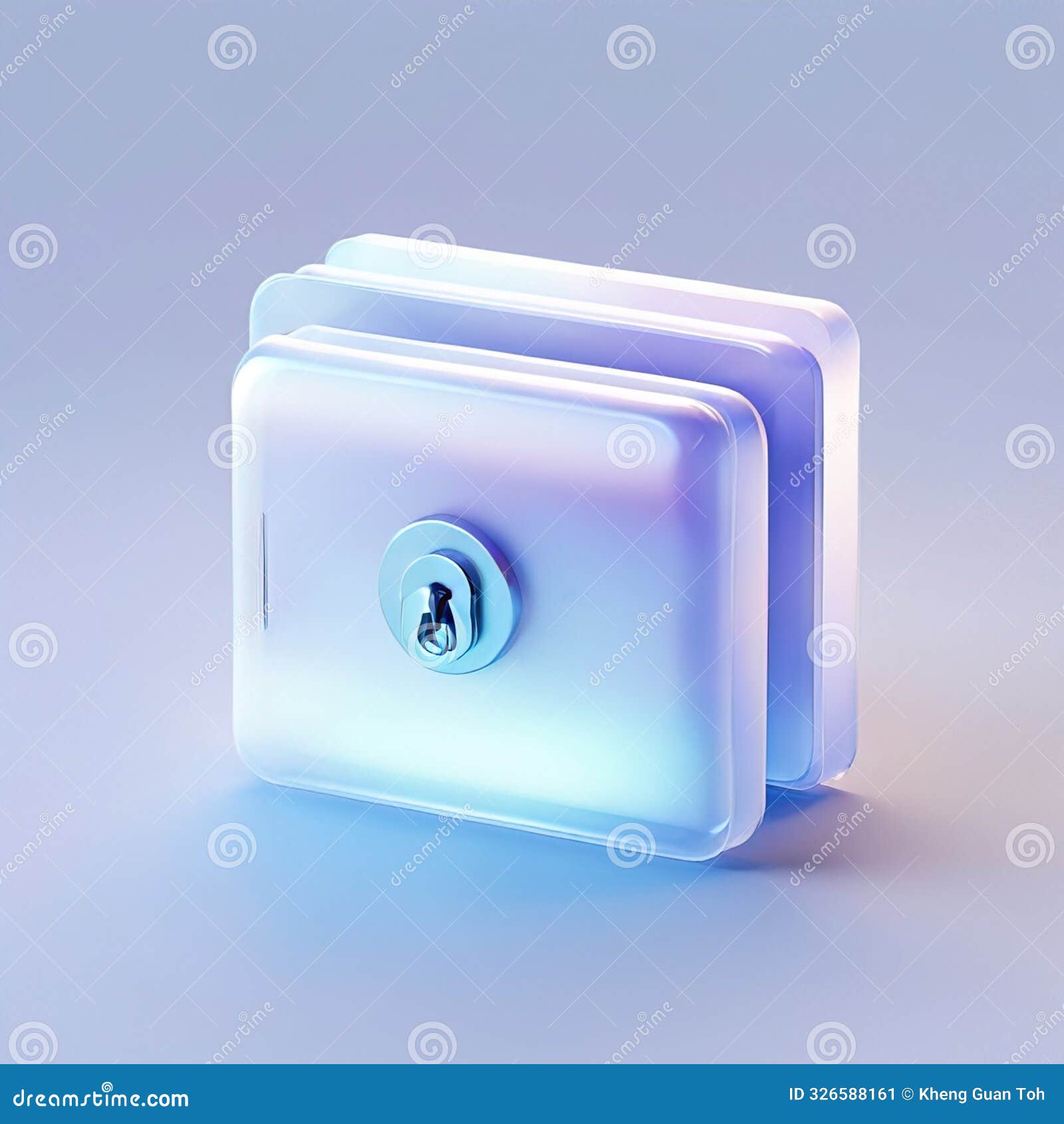 Icon of Open Lock, Glossy Glass Style Stock Illustration - Illustration ...