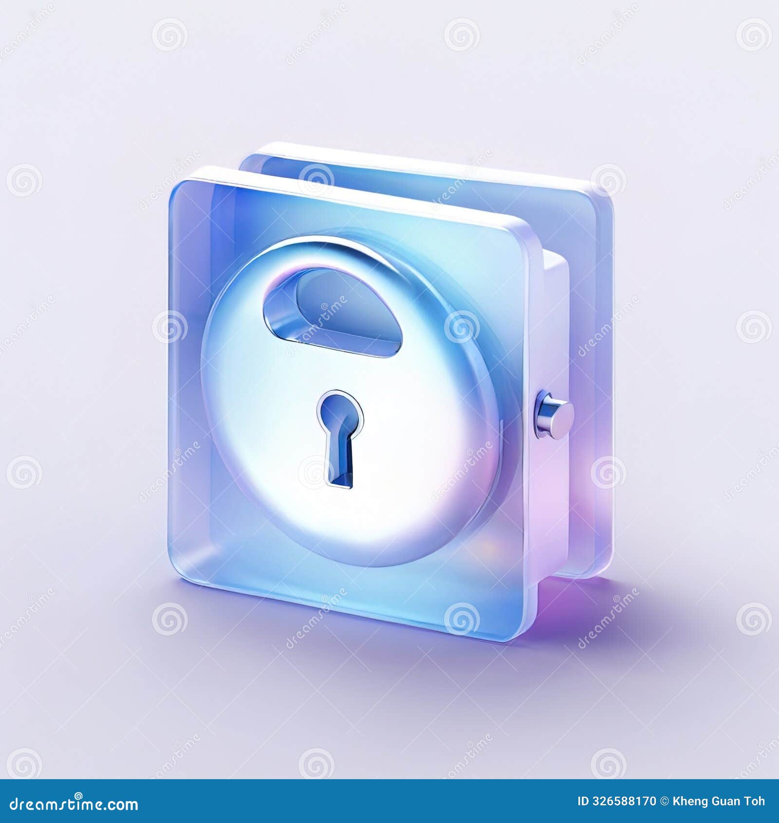Icon of Open Lock, Glossy Glass Style Stock Illustration - Illustration ...