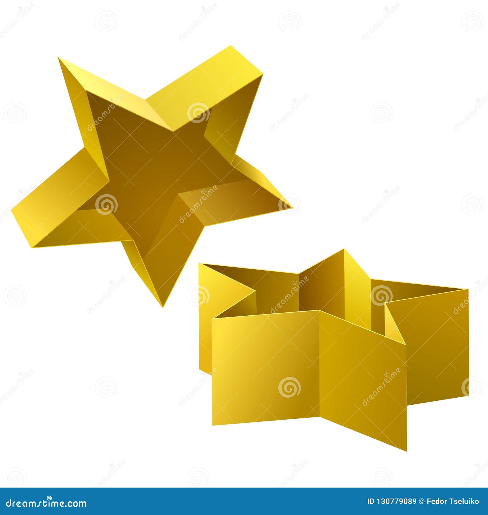 Icon of the Opened Box As a Star Shape. Stock Vector - Illustration of ...