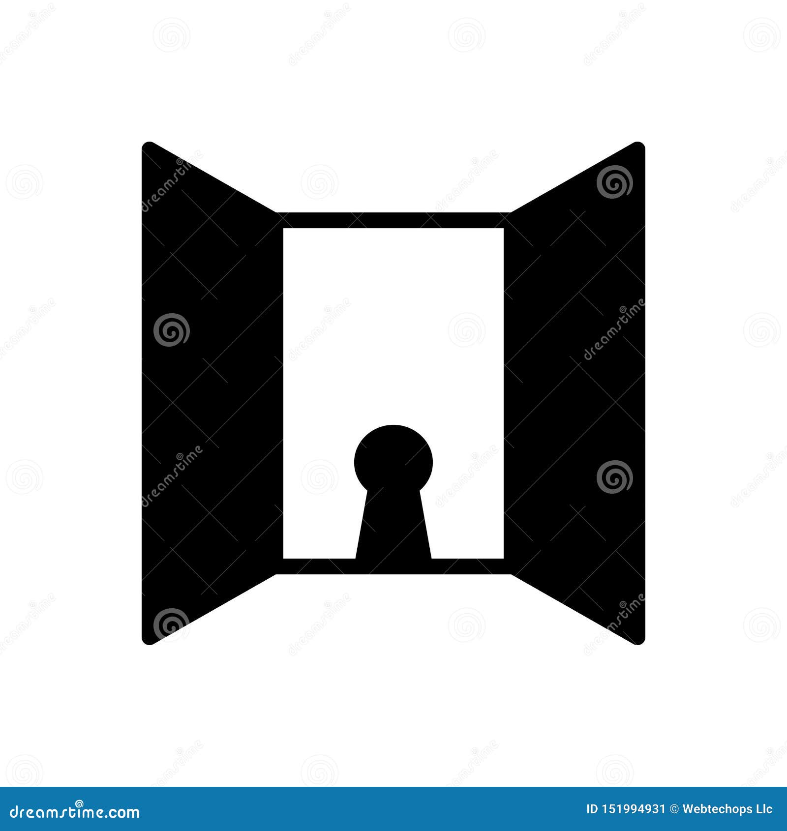 Black Solid Icon for Openness, Door and Entrance Stock Vector ...