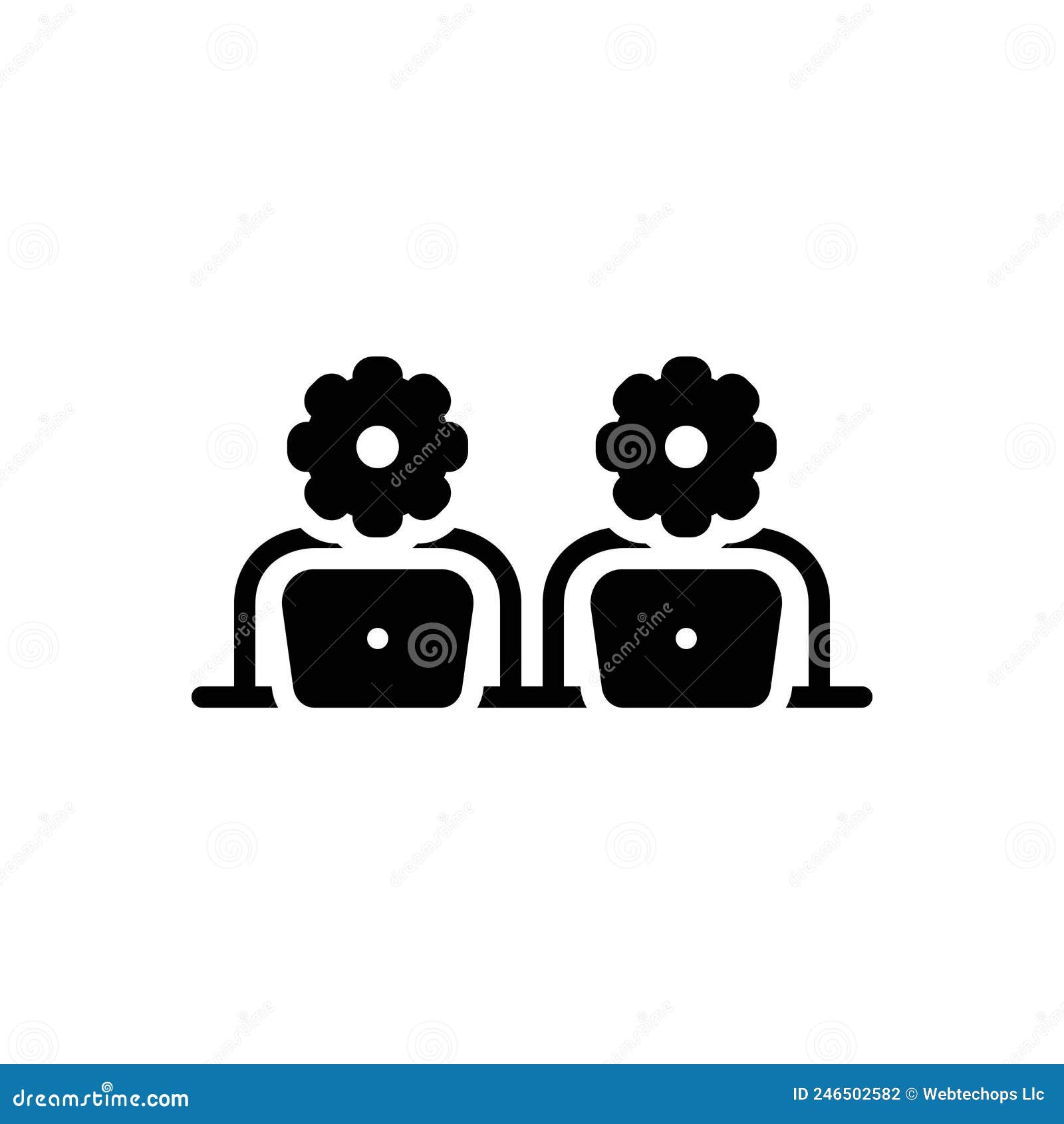 Black Solid Icon for Operational, Steerage and Ready Stock Vector ...