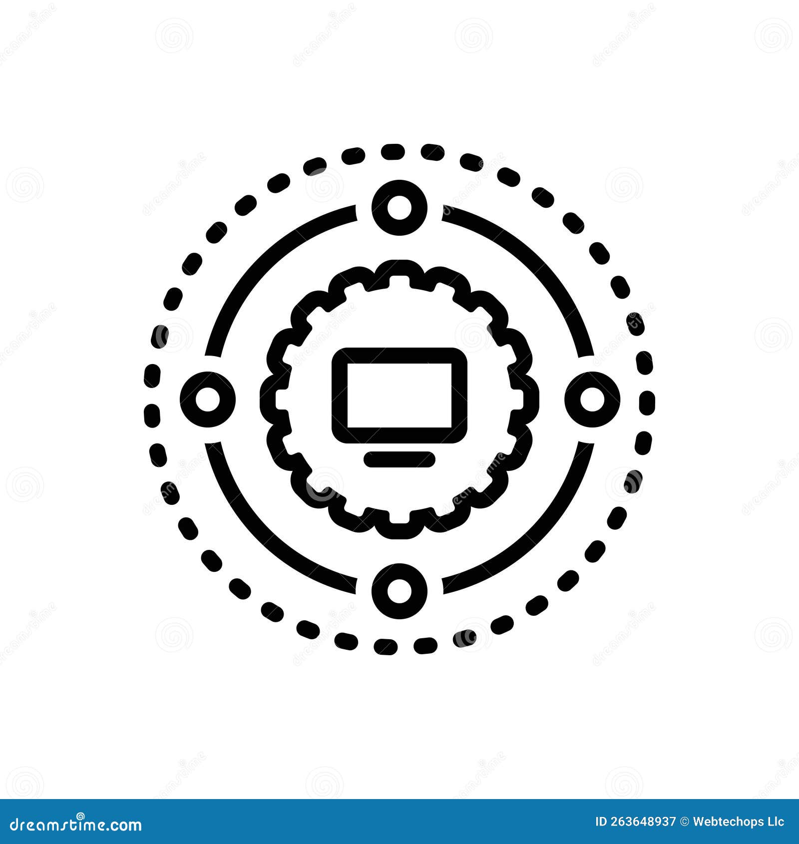 Black Line Icon for Operations, Manipulation and Functioning Stock ...