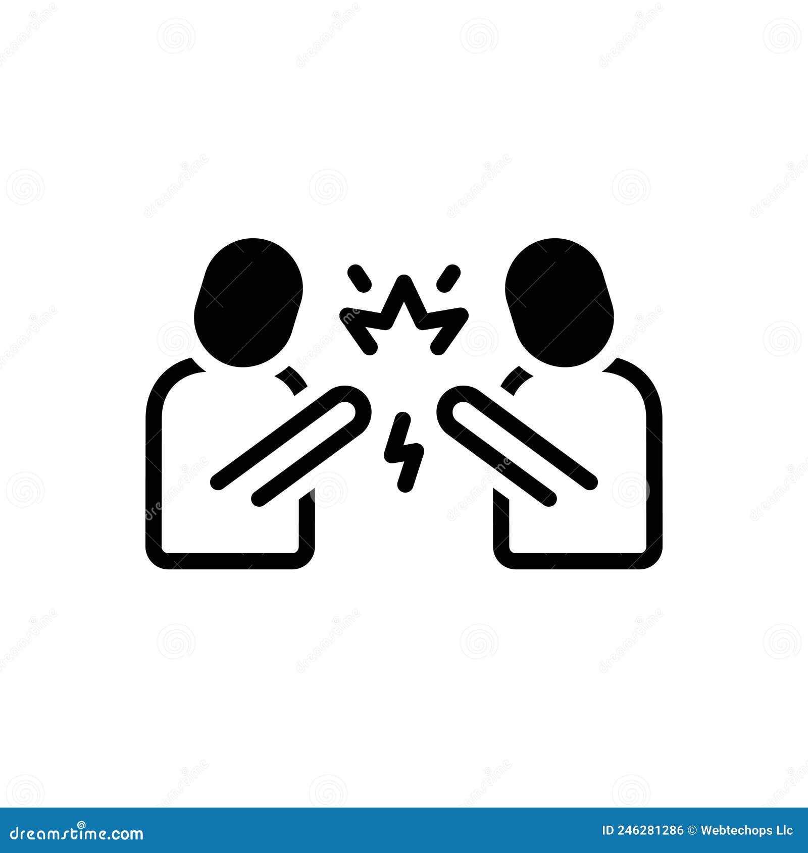 Black Solid Icon for Opponents, Rival and Competitor Stock Vector ...