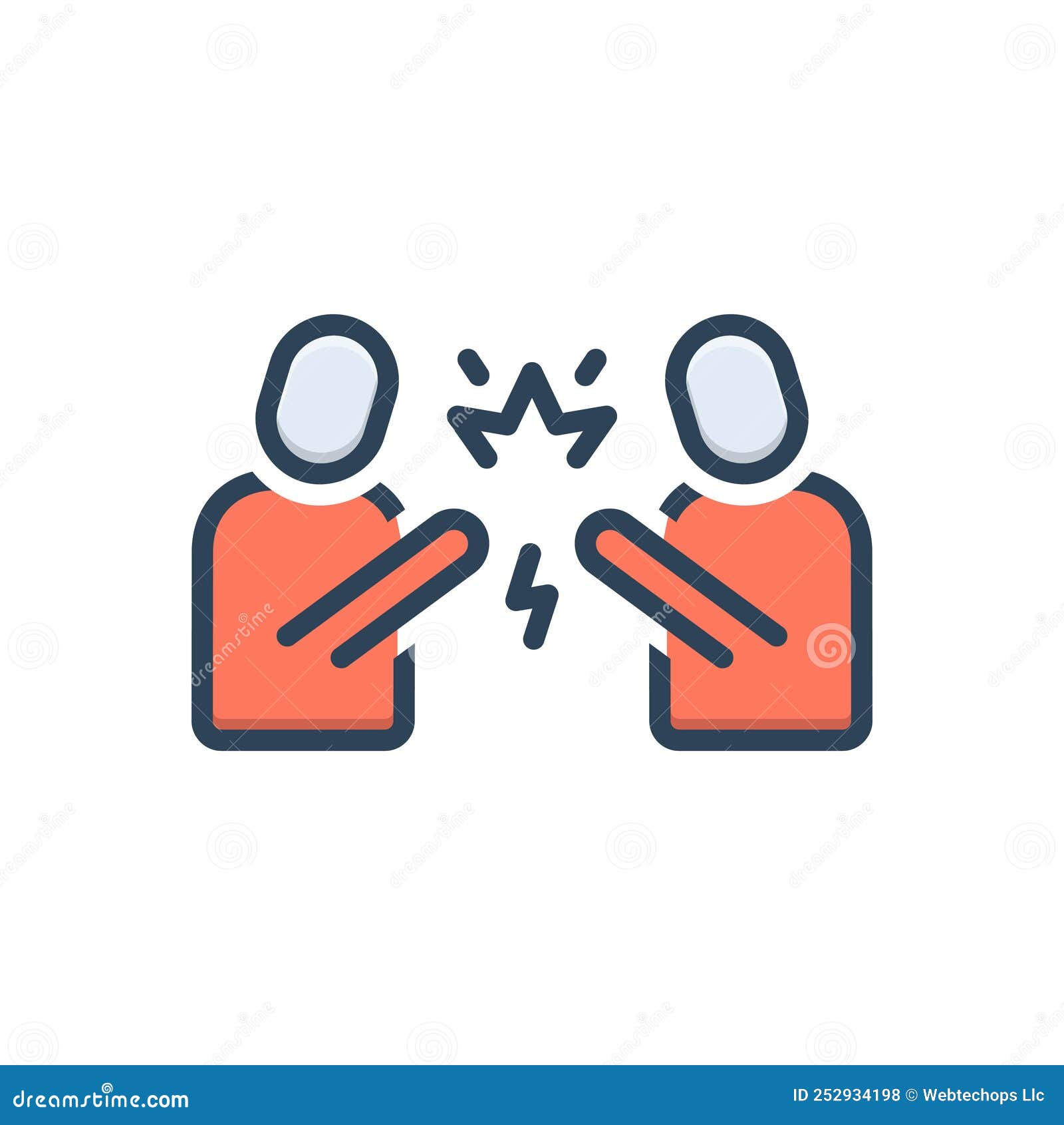 Color Illustration Icon for Opponents, Rival and Competitor Stock ...