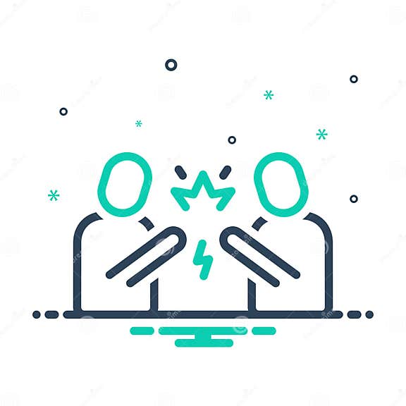 Mix Icon for Opponents, Rival and Competitor Stock Vector ...