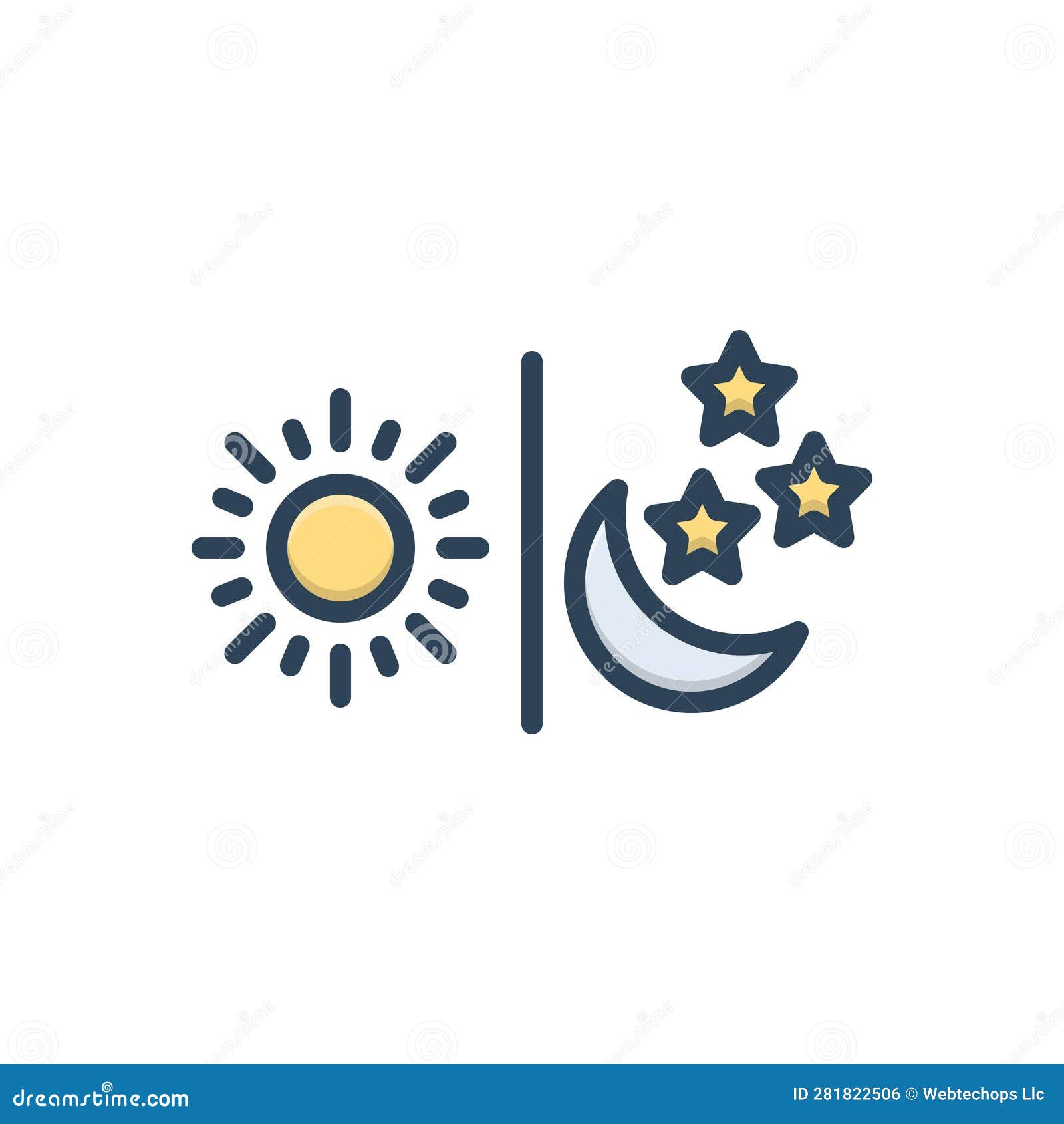 Color Illustration Icon for Opposite, Contrary and Day Stock Vector ...