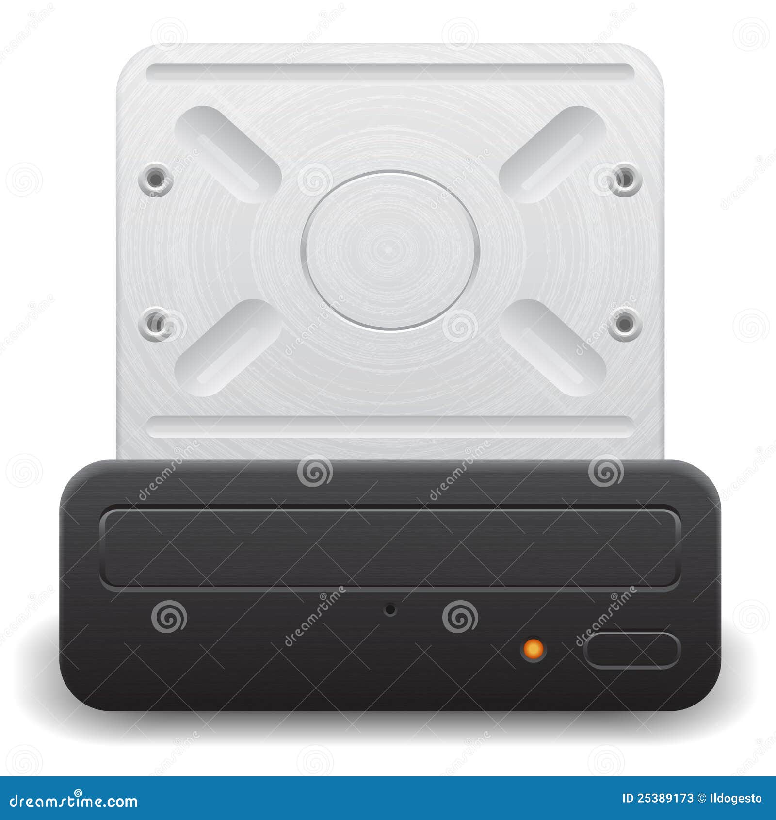 Icon for optical drive stock vector. Illustration of technology - 25389173