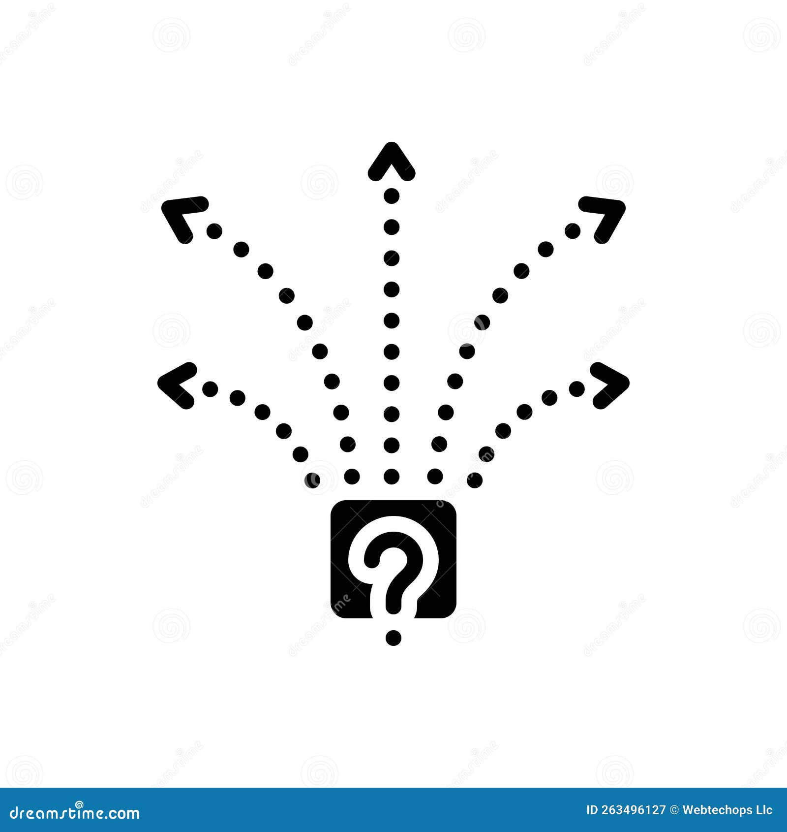 Black Solid Icon for Option, Question Mark and Choice Stock ...