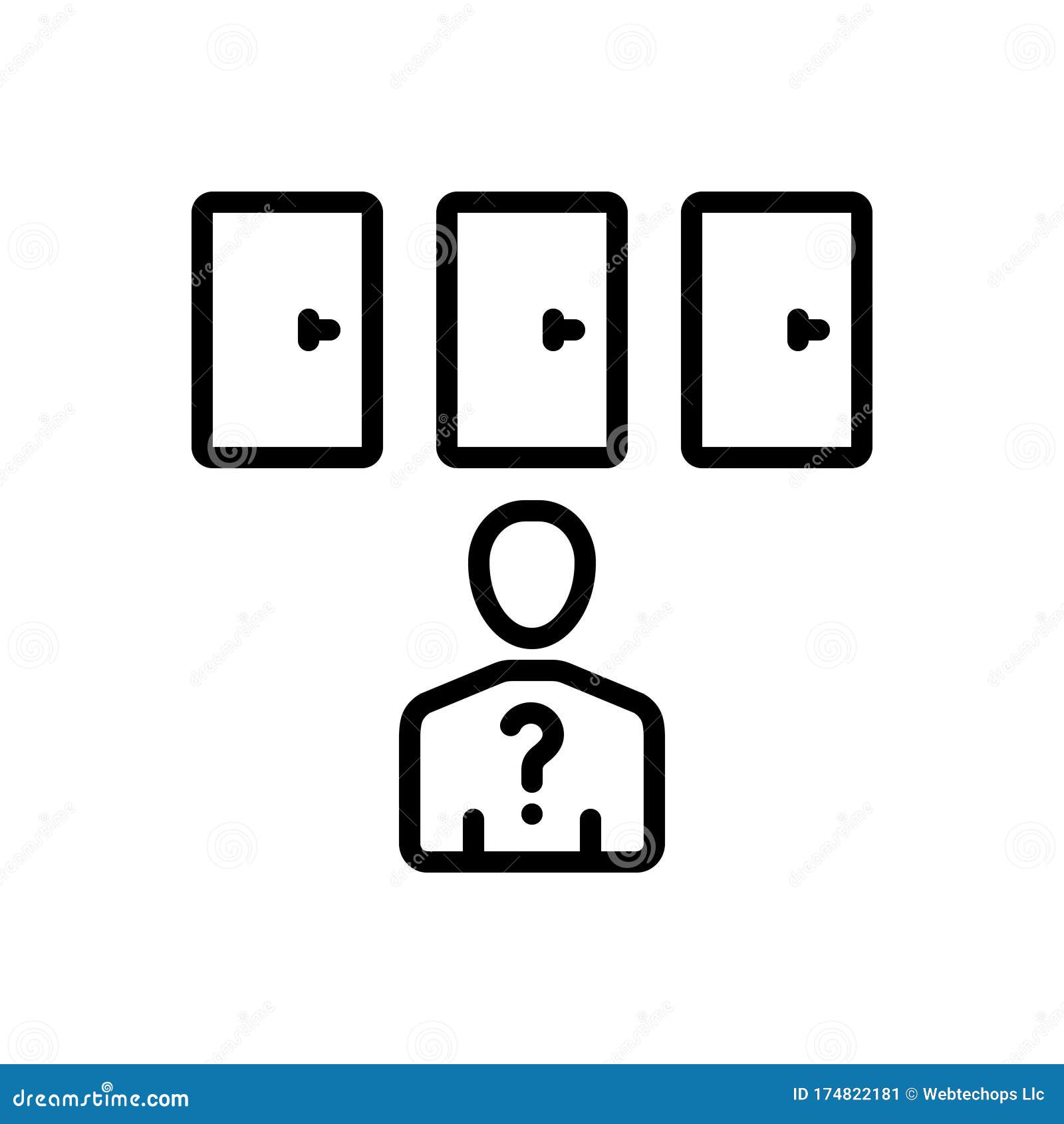 Black Line Icon for Option, Rational Choice and Select Stock Vector ...