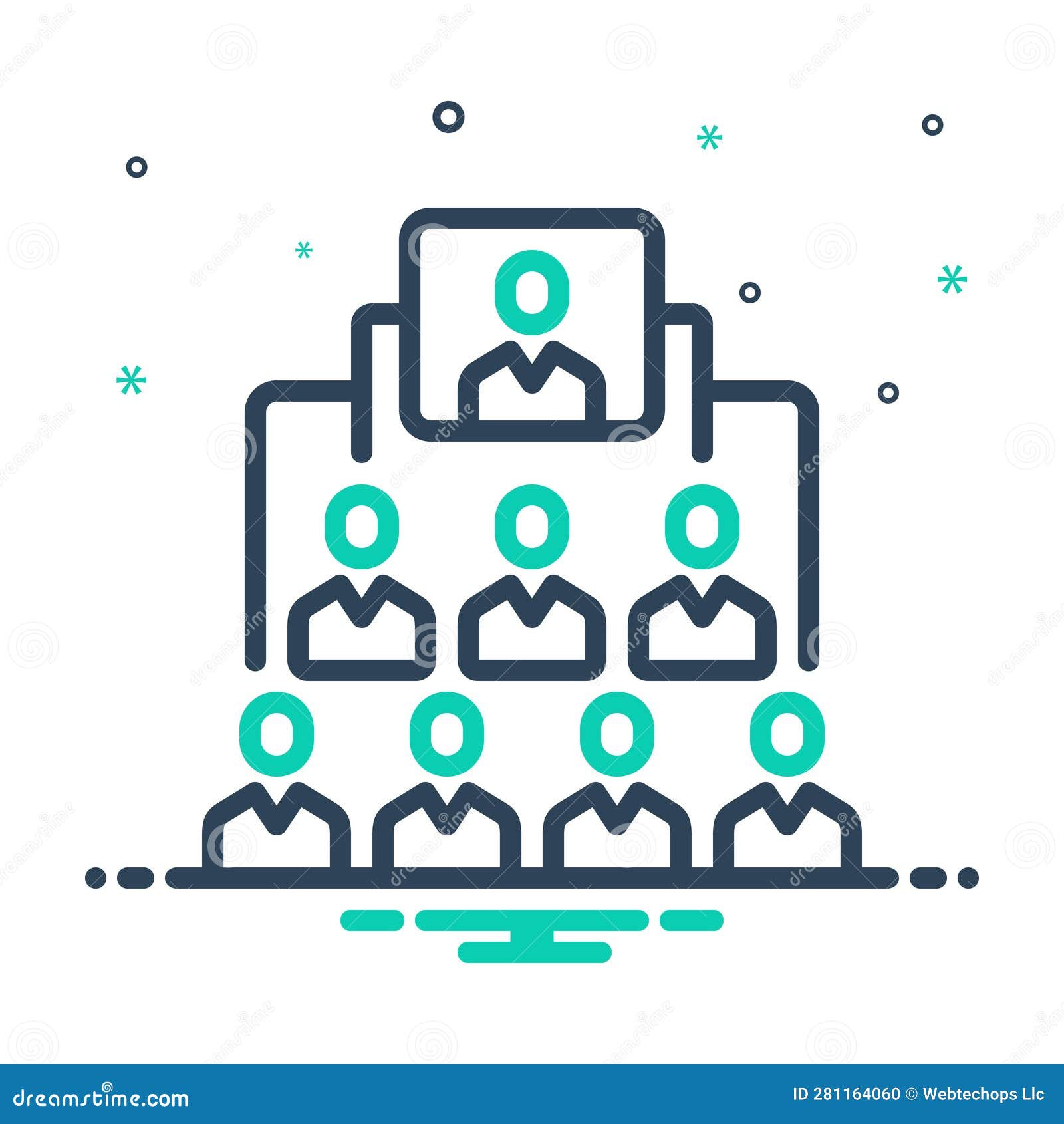 Mix Icon for Organizations, Combination and Teamwork Stock Vector ...