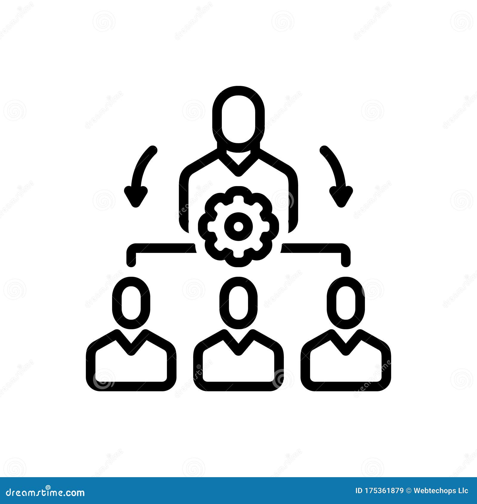 Black Line Icon for Organize, Coordinate and Classify Stock Vector ...