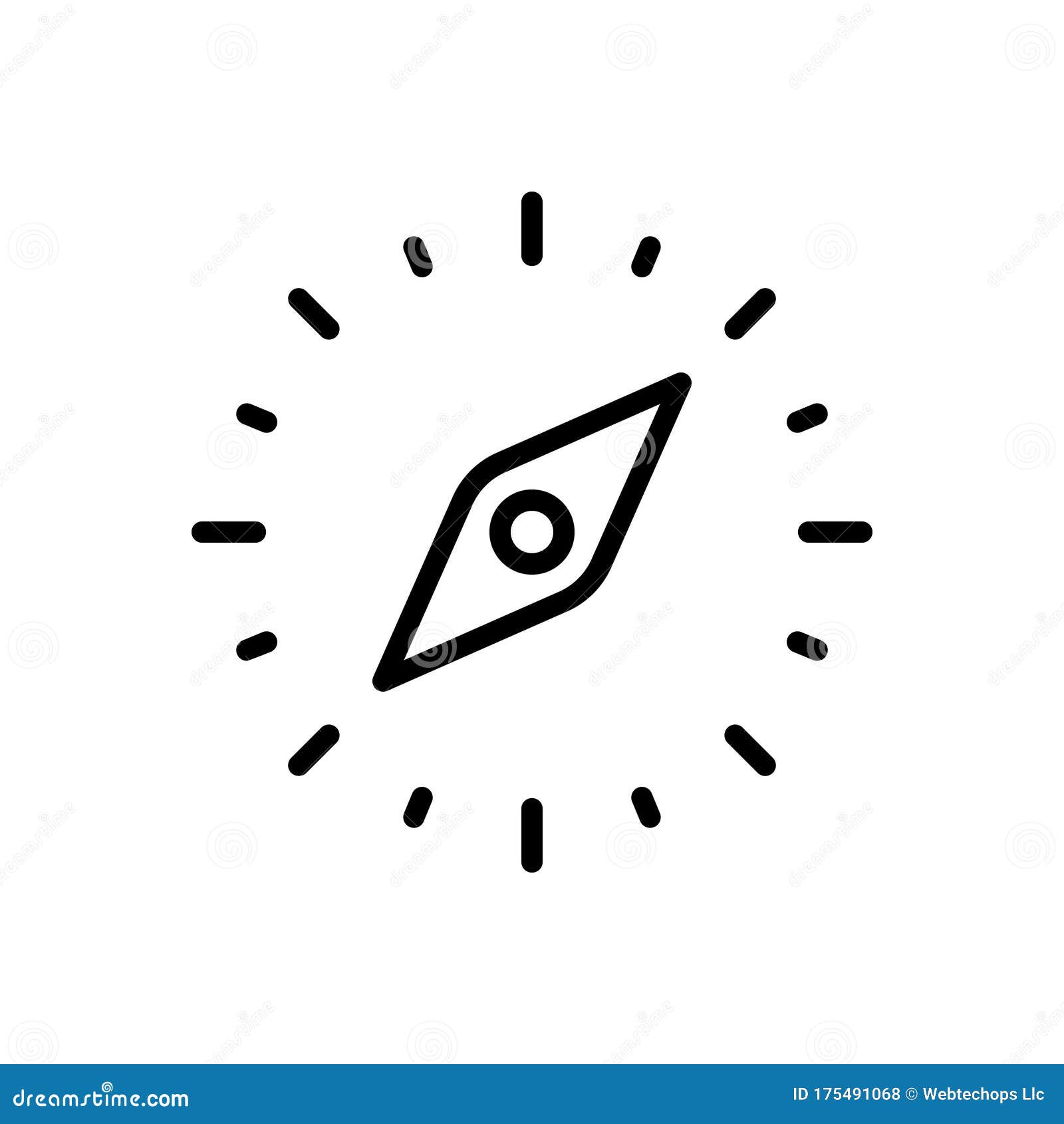 Black Line Icon for Orientation, Guideline and Location Stock Vector ...