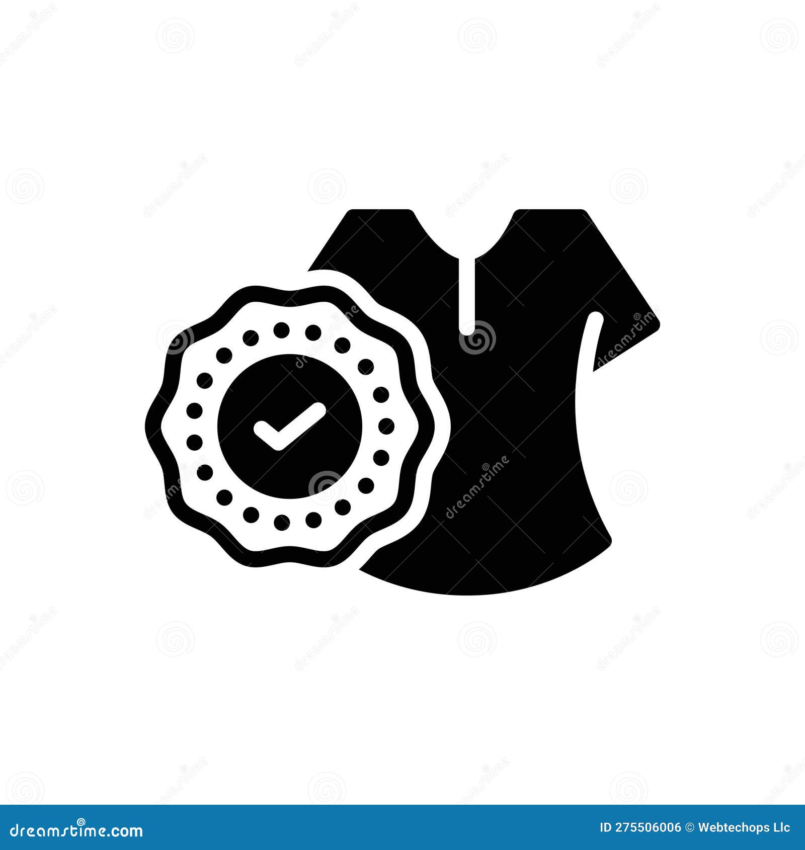 Black Solid Icon for Original, Authentic and Cloth Stock Vector ...