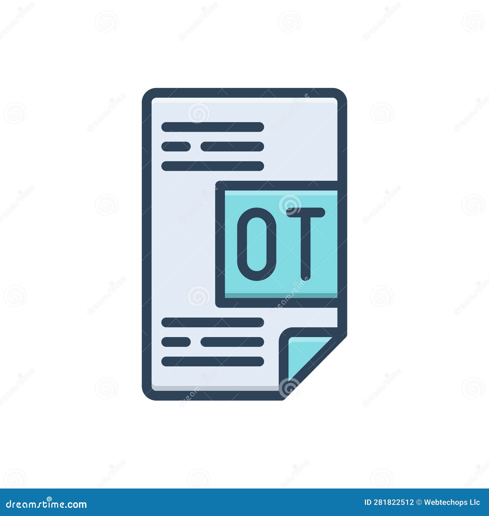 Color Illustration Icon for Ot, Letter and Text Stock Vector ...