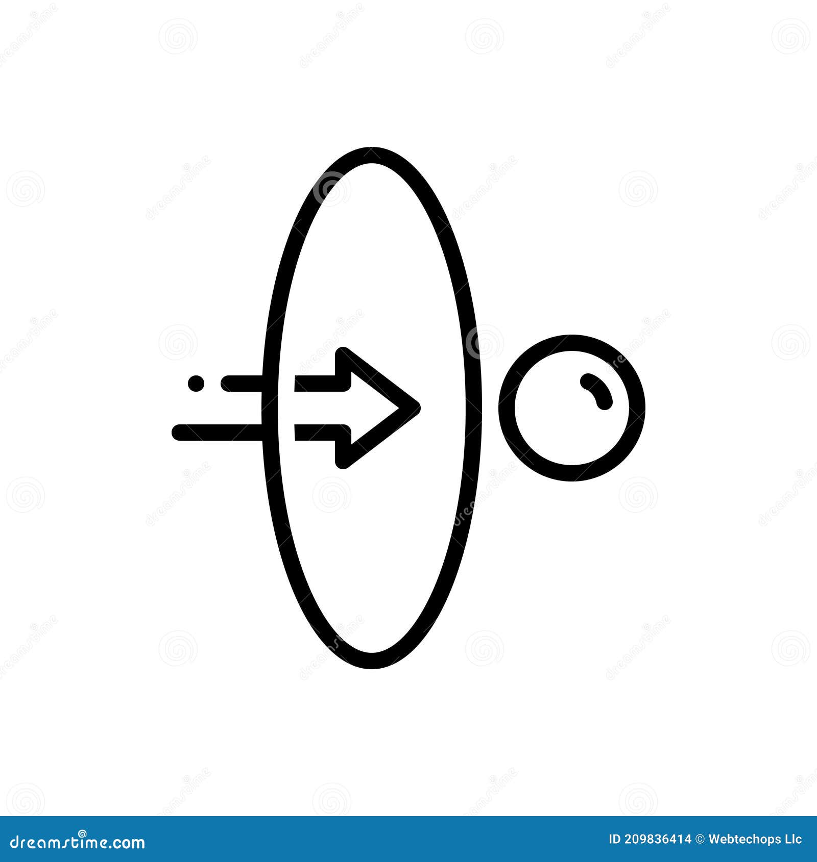 Black Line Icon for through, into and Out of Stock Vector ...