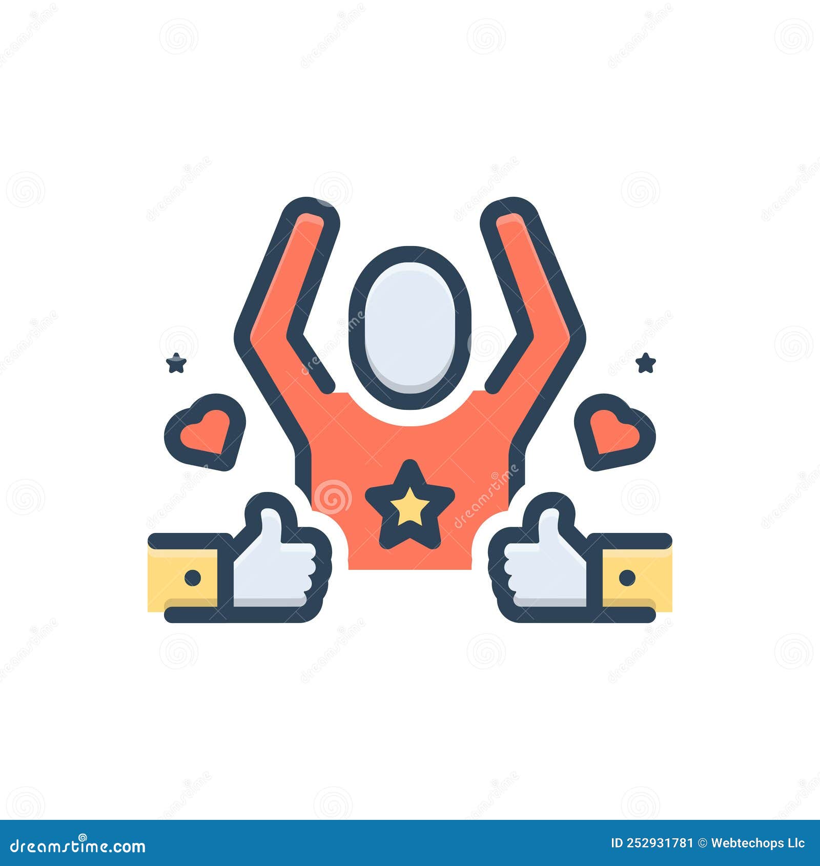 Color Illustration Icon for Outstanding, Excellent and Famous Stock ...