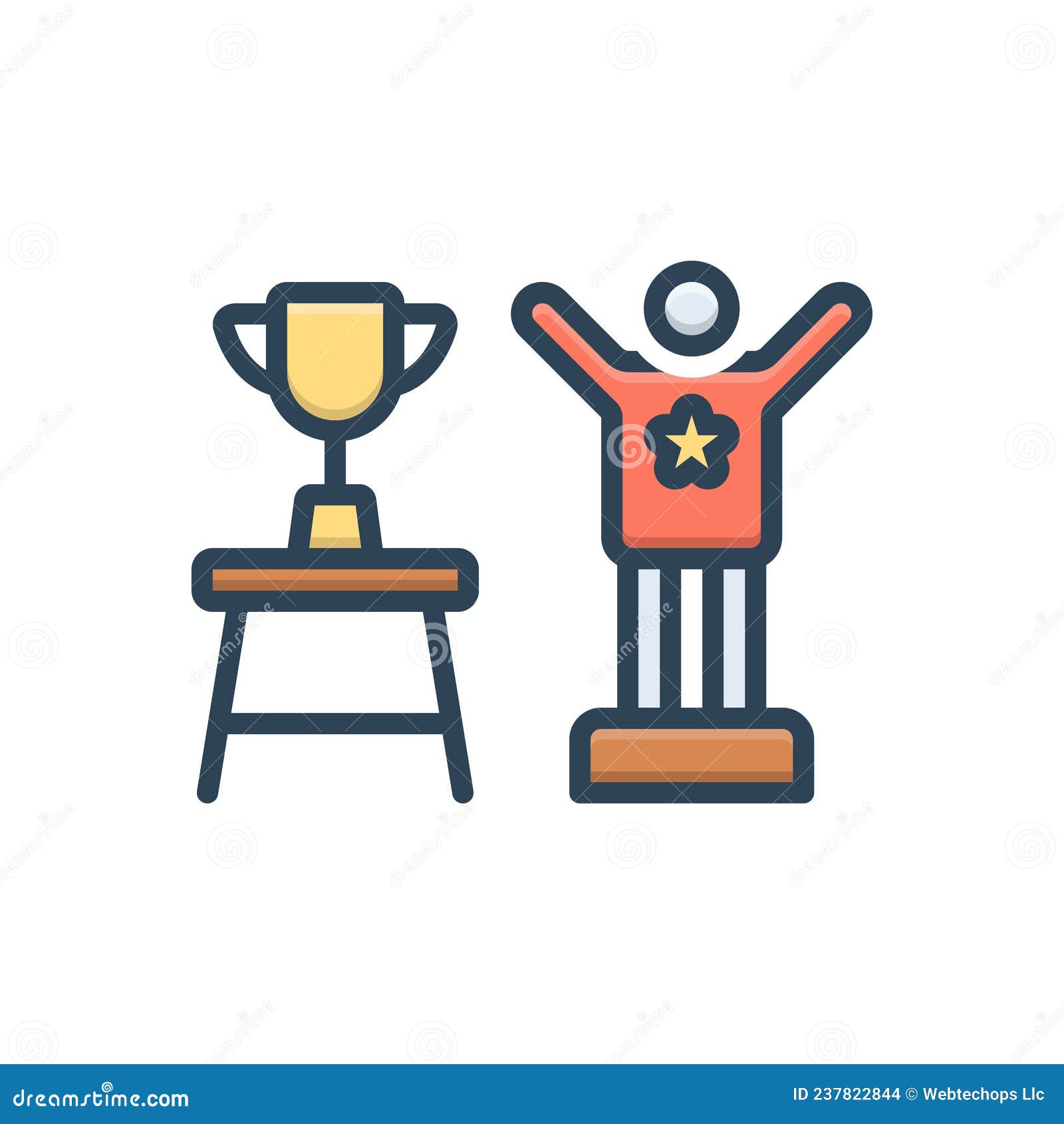 Color Illustration Icon for Overcome, Conquer and Surmount Stock ...