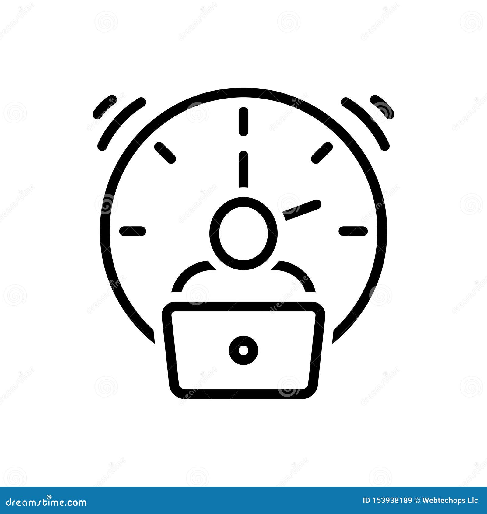 Overtime Extra Hours Work Icon Cartoon Vector | CartoonDealer.com #83823713