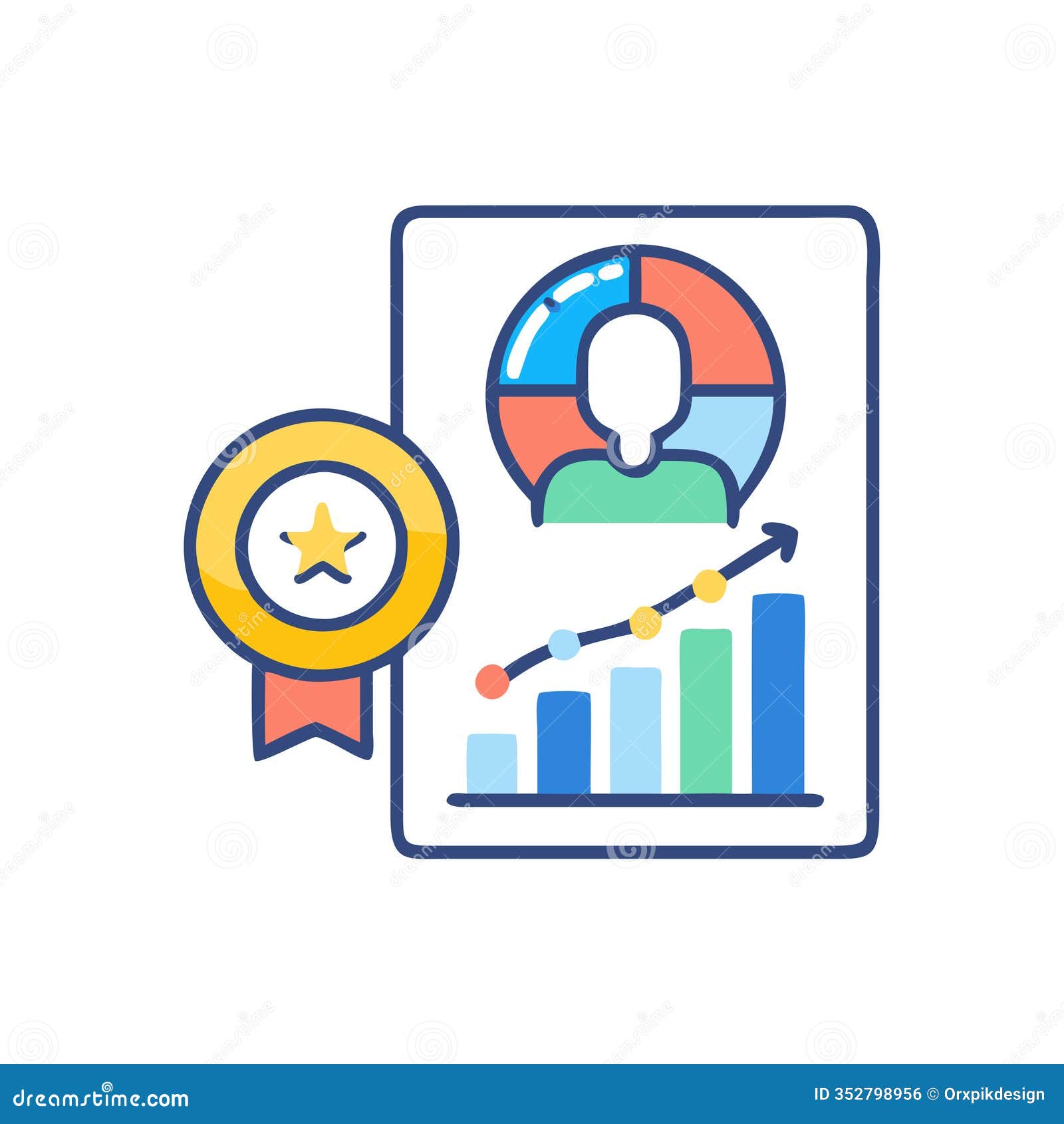 Employee Performance Icon. Detailed Icon Of Head Hunting And Employee ...