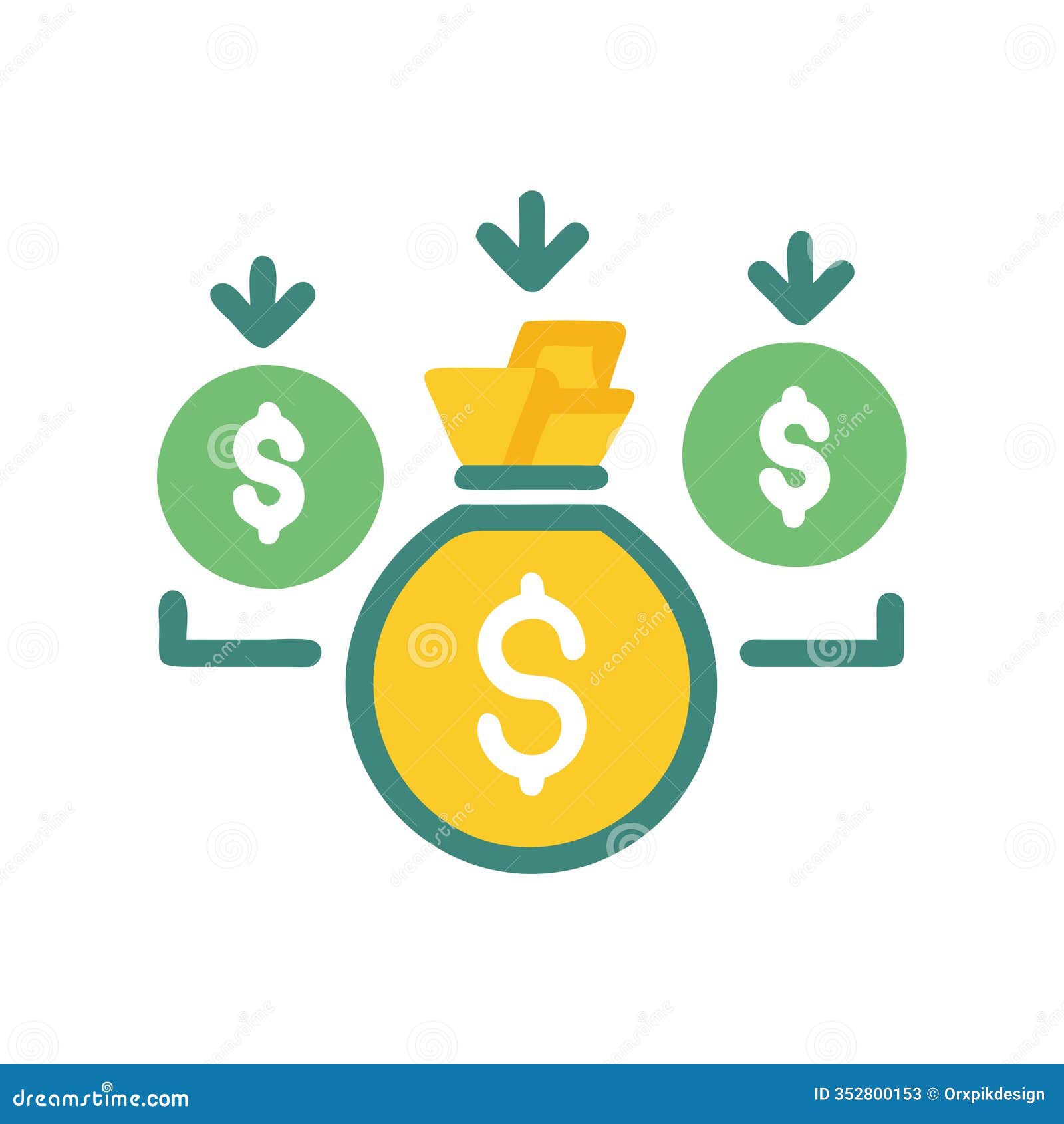 Icon for Overview of Income Sources Stock Vector - Illustration of ...