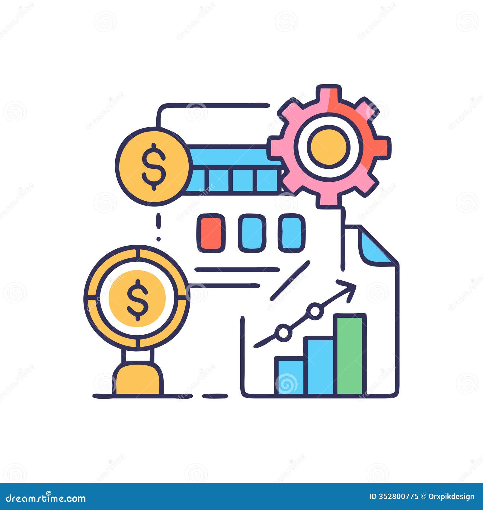 Icon for Overview of Market Feasibility Studies Stock Vector ...