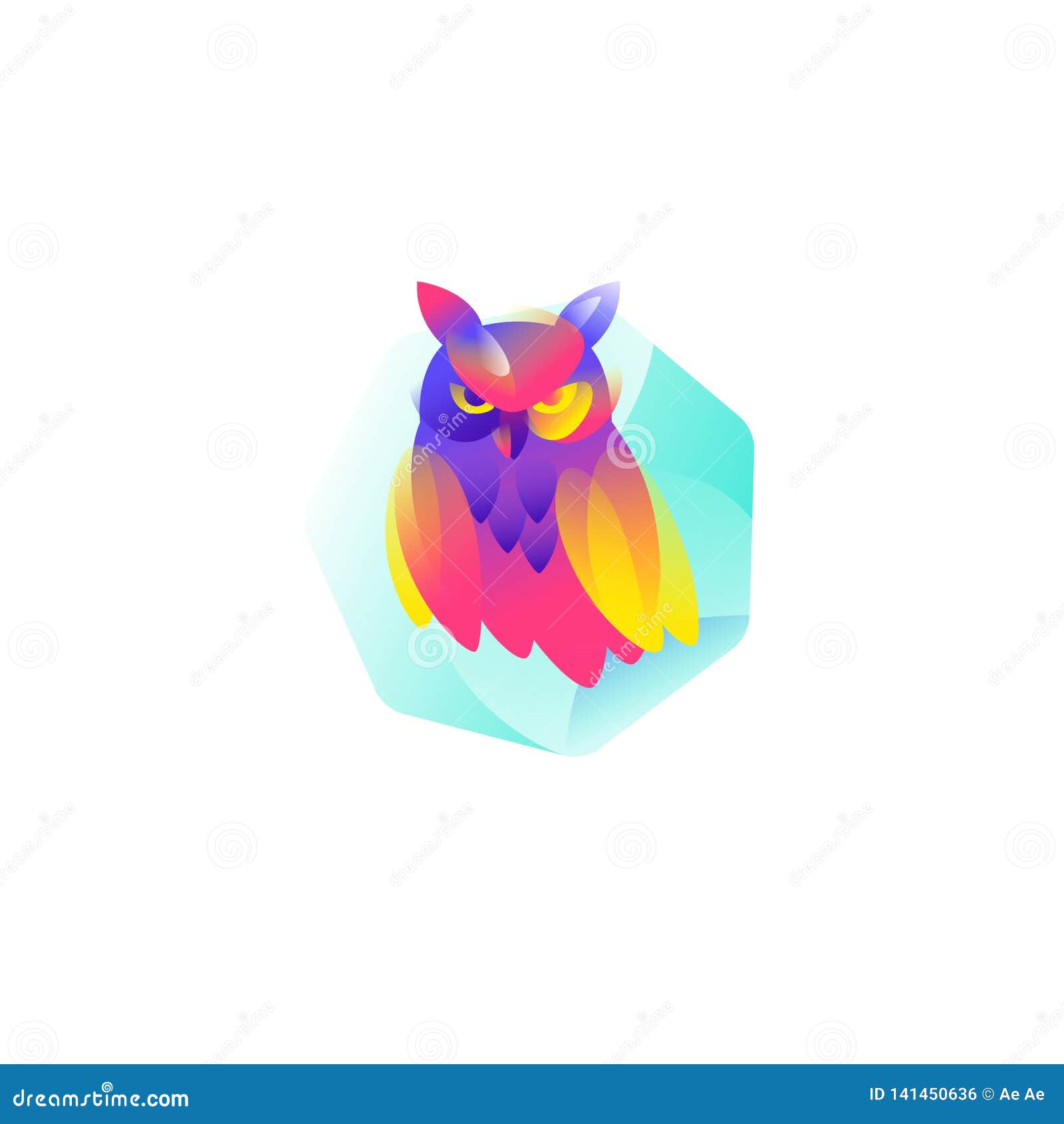 Icon of an Owl. Vector Flat Icon. Illustration of a Smart Owl. Image is ...
