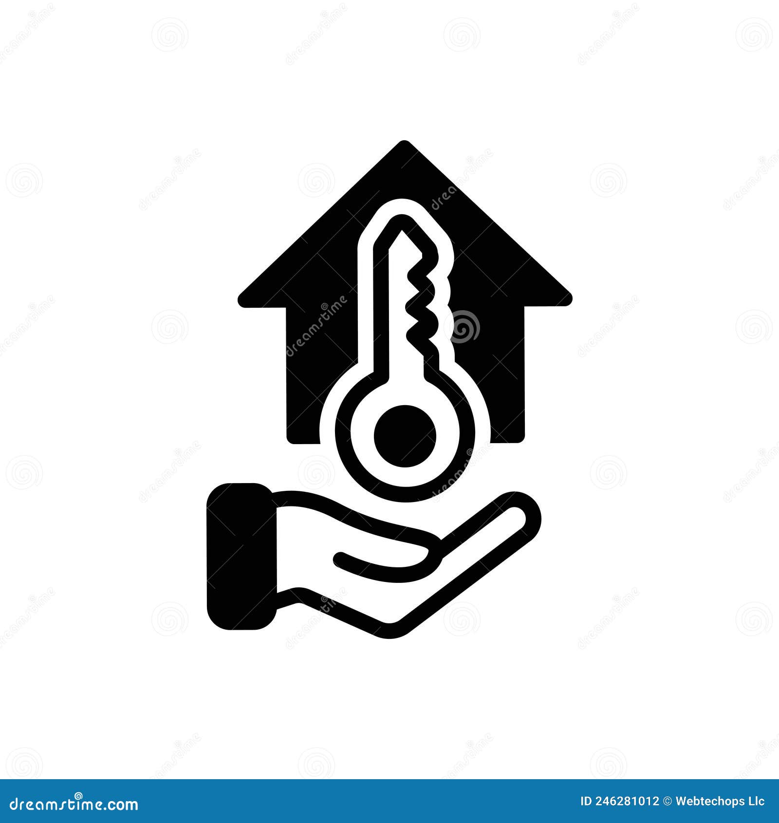 Black Solid Icon for Ownership, Holding and Property Stock Vector ...