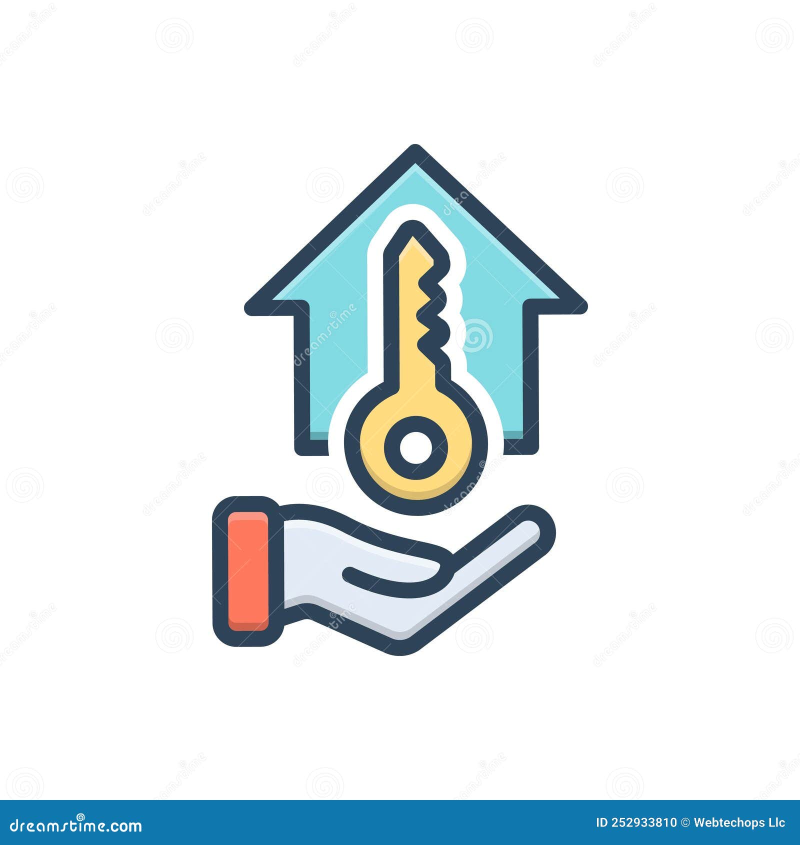 Color Illustration Icon for Ownership, Proprietorship and Holding Stock ...