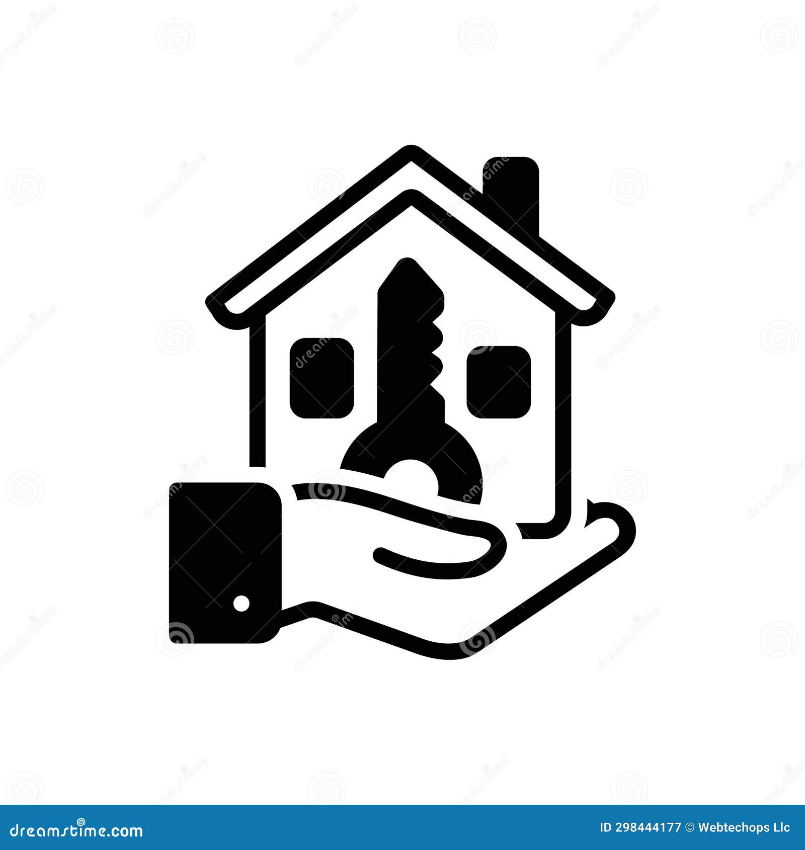 Black Solid Icon for Ownership, Proprietorship and Resident Stock ...