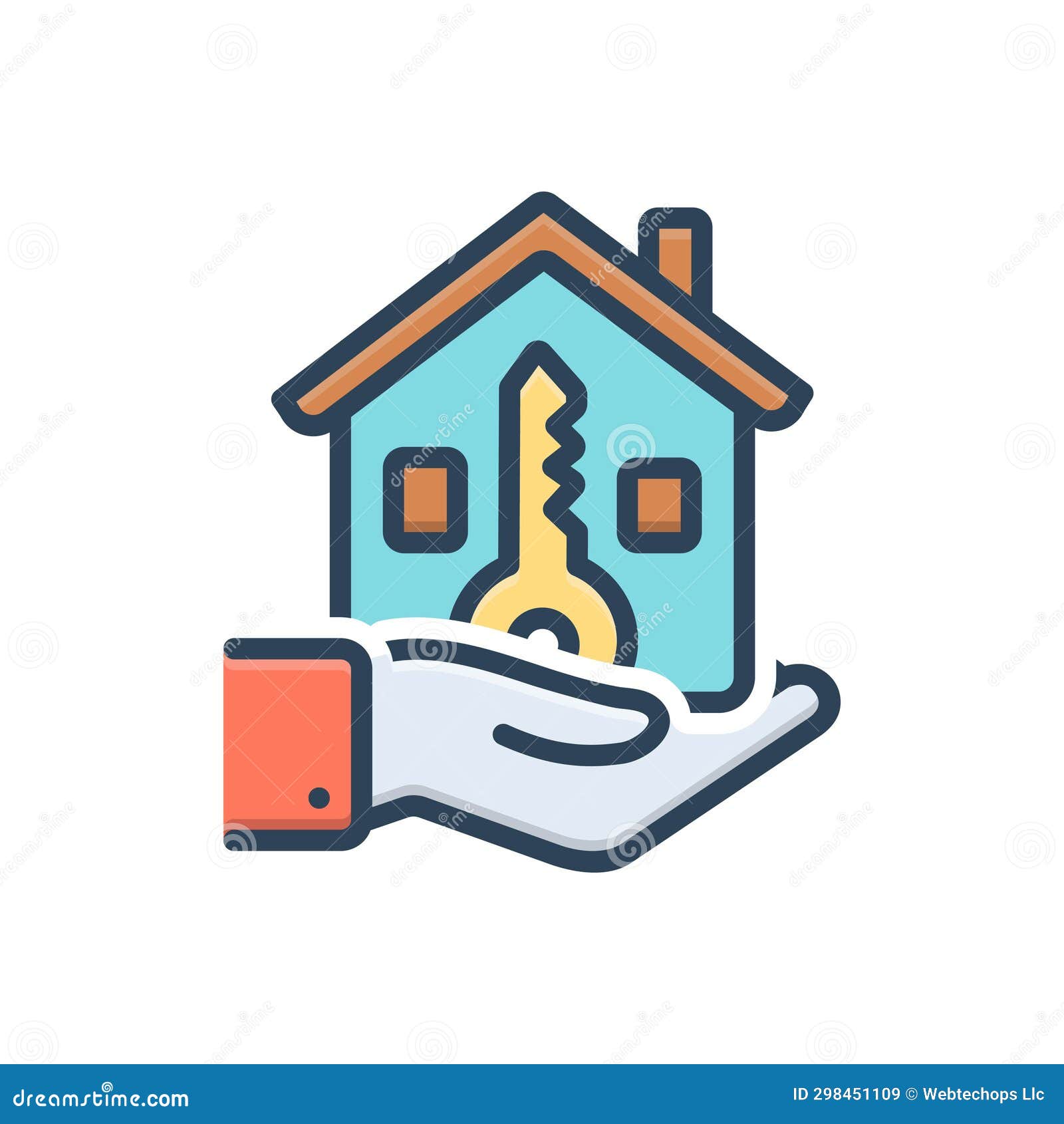 Color Illustration Icon for Ownership, Proprietorship and Resident ...