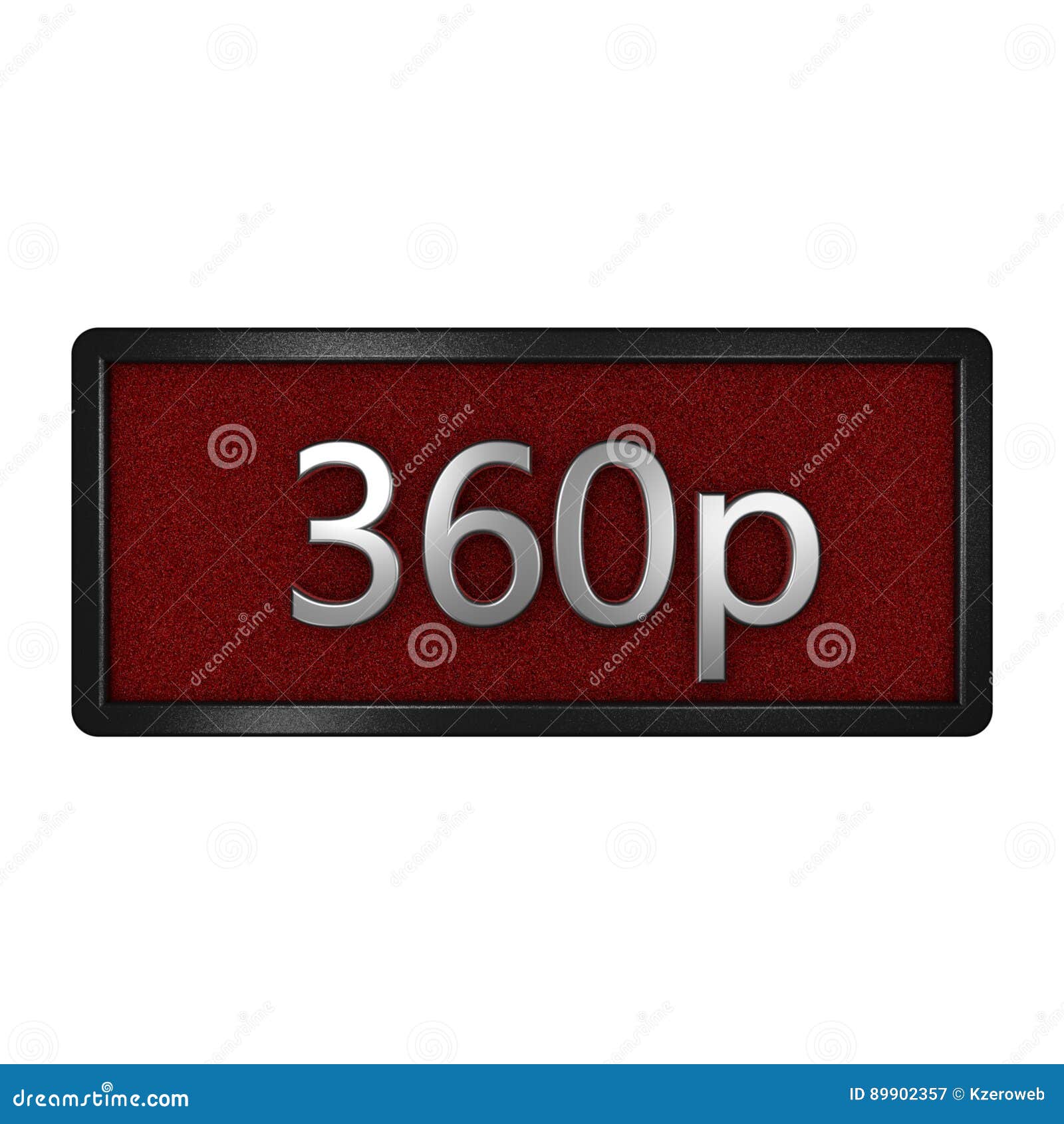 Icon `360p`. Video Quality. Isolated Graphic Illustration. 3D Rendering ...
