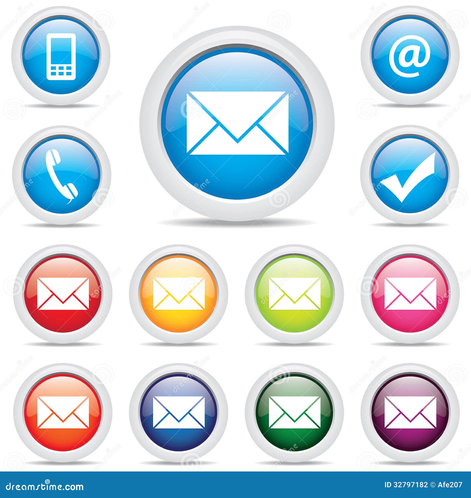 Icon Pack Mail Set Symbol Vector Stock Vector - Illustration of letter ...