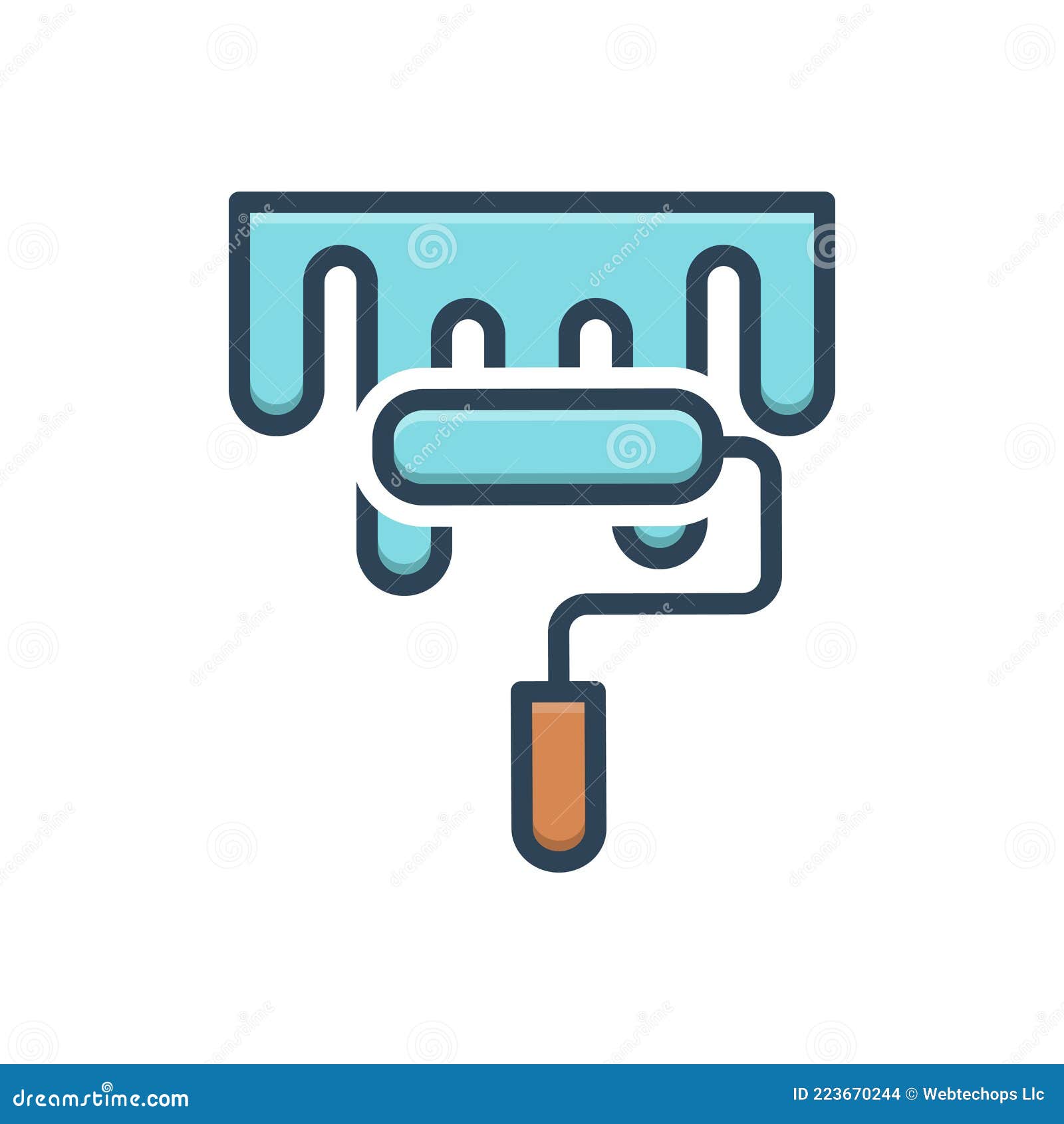 Color Illustration Icon for Paint, Color and Pigment Stock Illustration ...