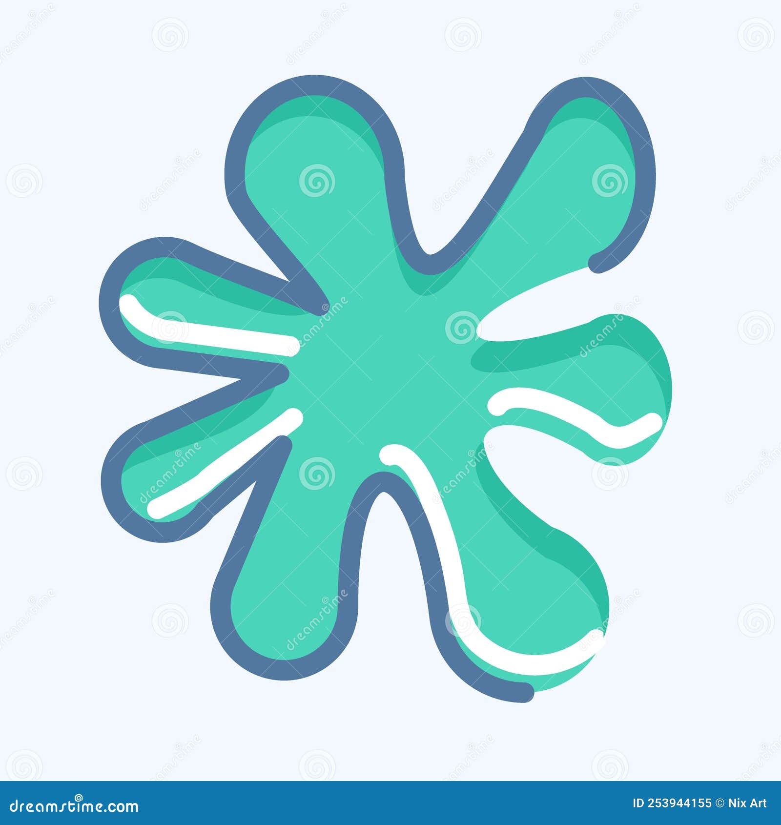 Icon Paint Splash. Suitable for Paint Art Tools Symbol. Doodle Style ...