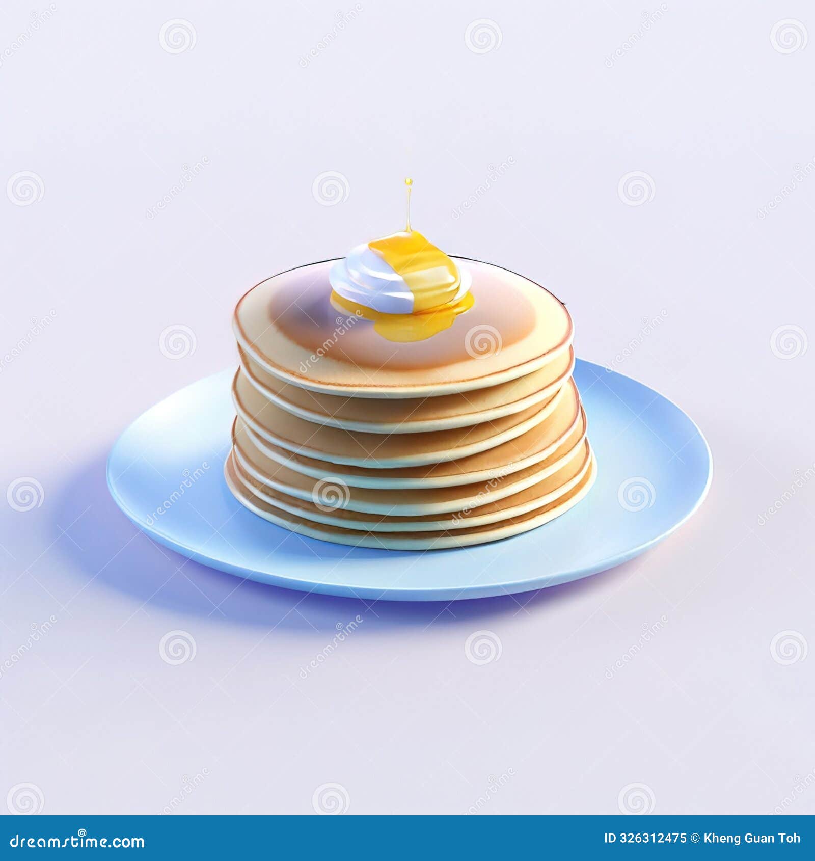 Icon of Pancakes, Glossy Glass Style Stock Illustration - Illustration ...