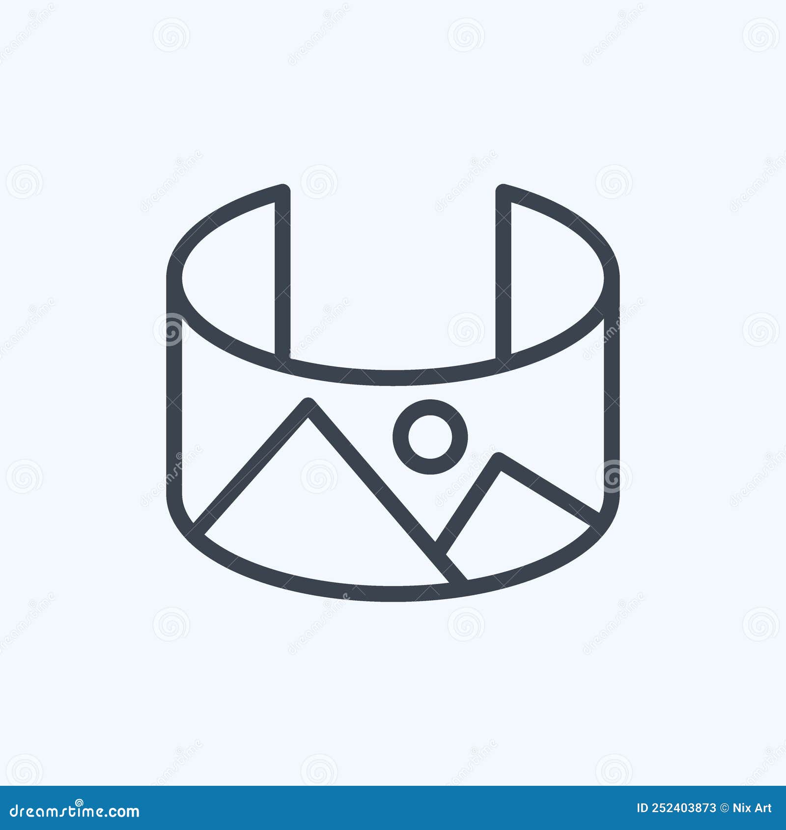 Icon Panoramic. Suitable for Art Symbol. Line Style. Simple Design ...