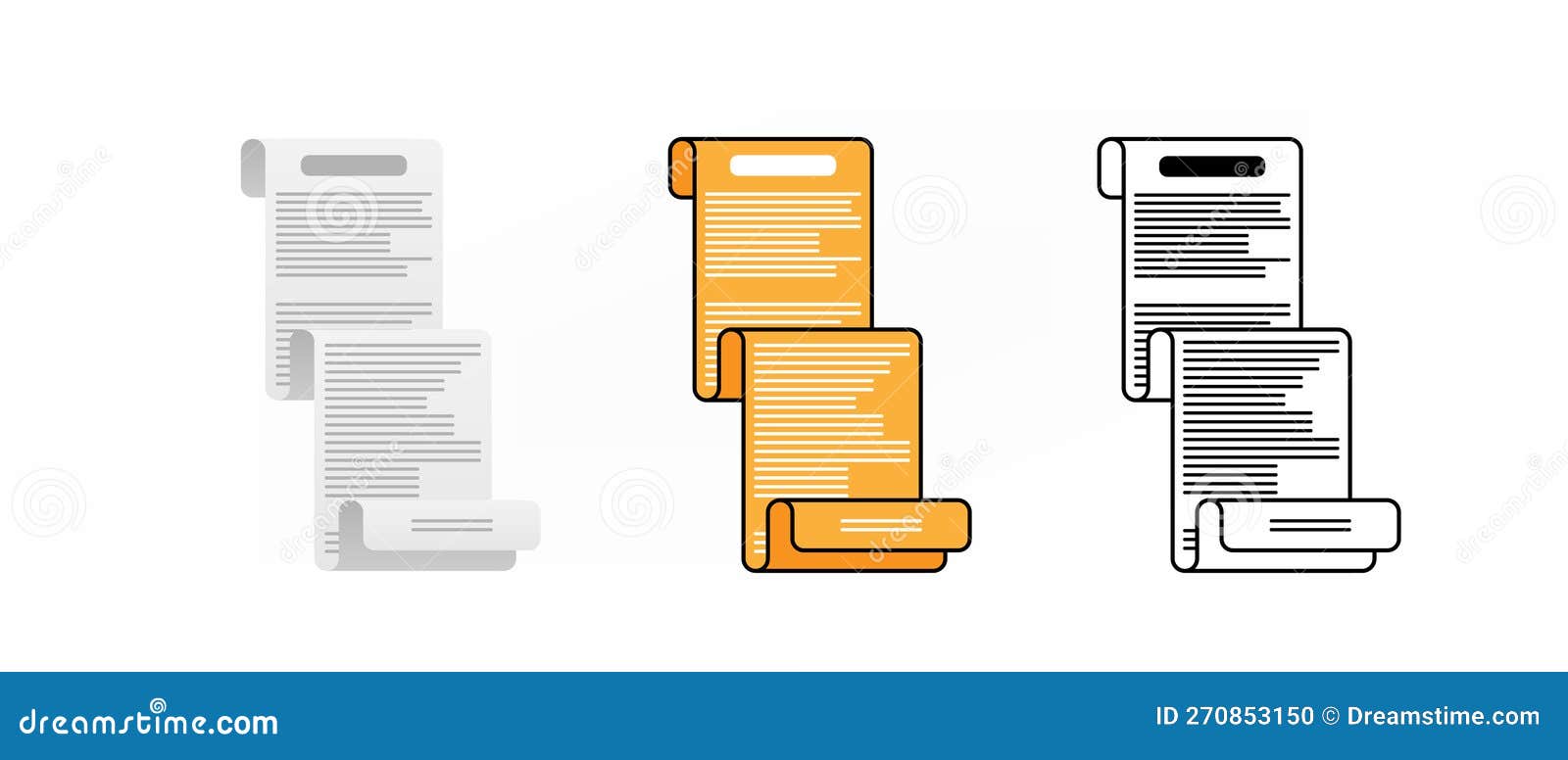 Icon for Paper Bill Illustration Stock Vector - Illustration of usage ...
