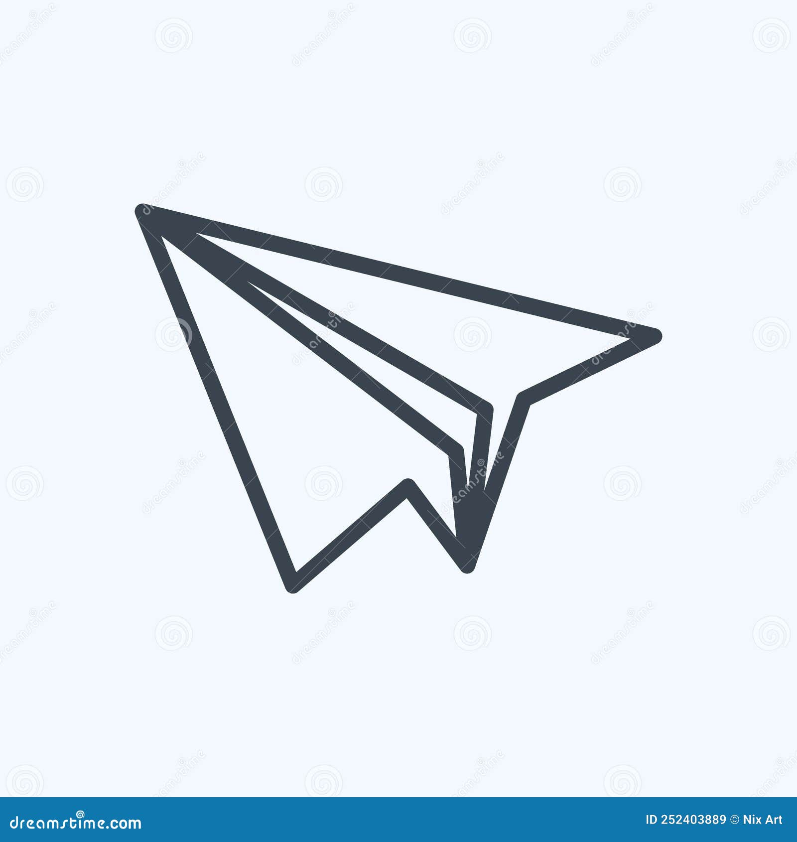 Icon Paper Plane. Suitable for Web Interface Symbol. Line Style. Simple ...