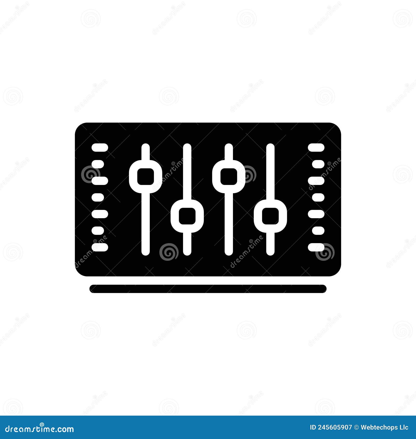 Black Solid Icon for Parameters, Filter and Custom Stock Vector ...