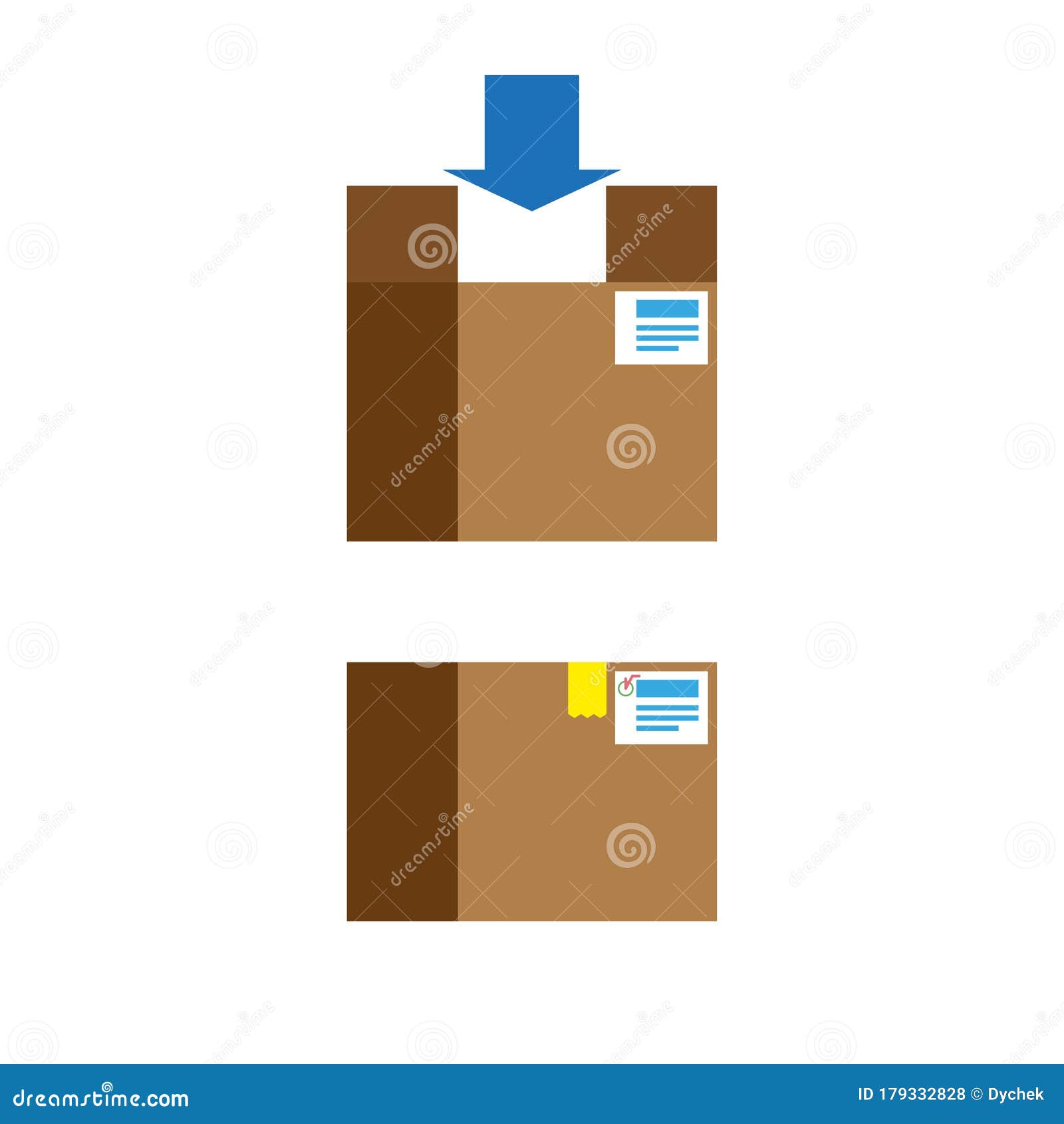 Icon of the Parcel Box. Simple Flat Vector Illustration Stock Vector ...