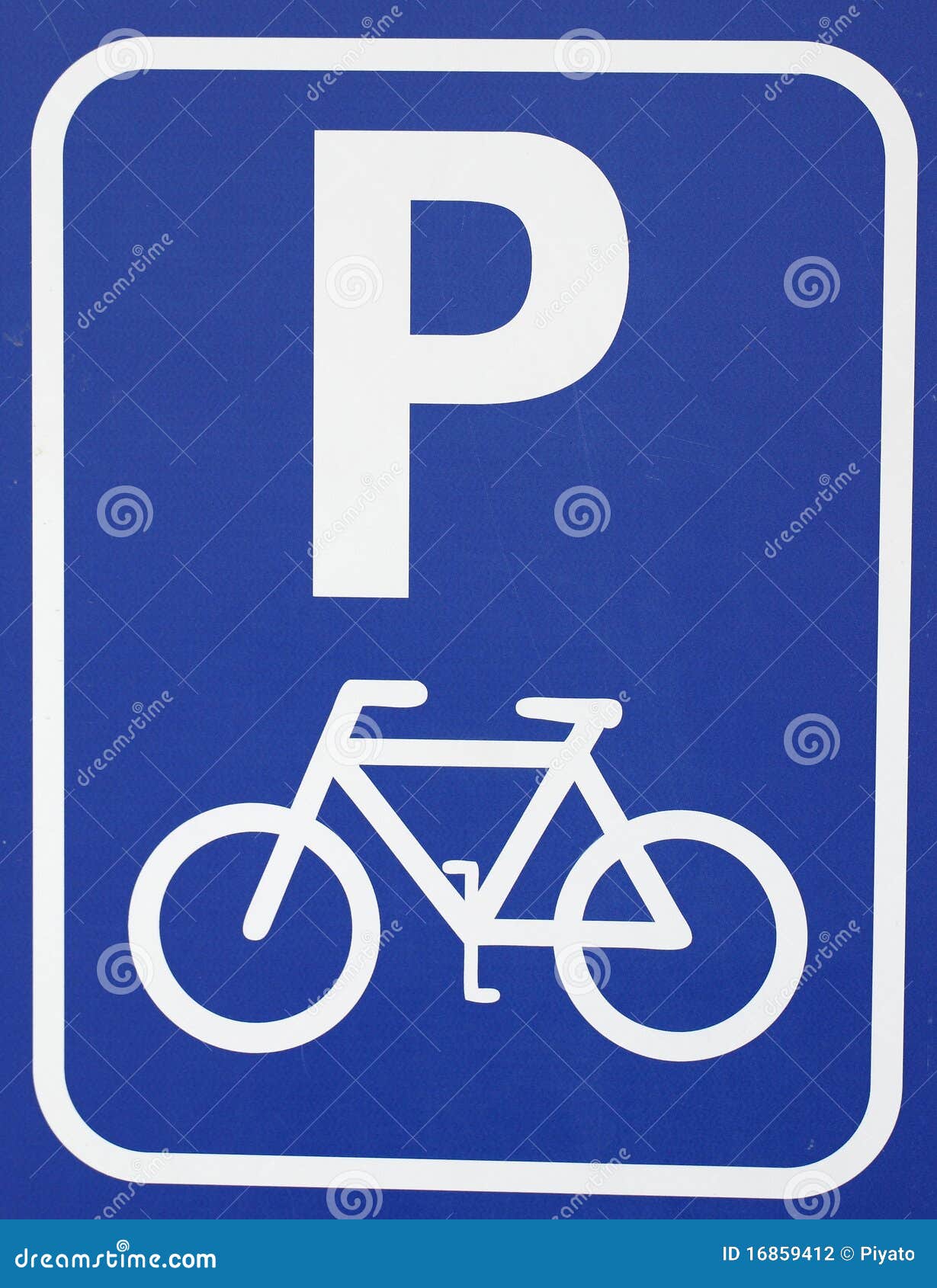 Icon parking bicycle sign stock photo. Image of signal - 16859412