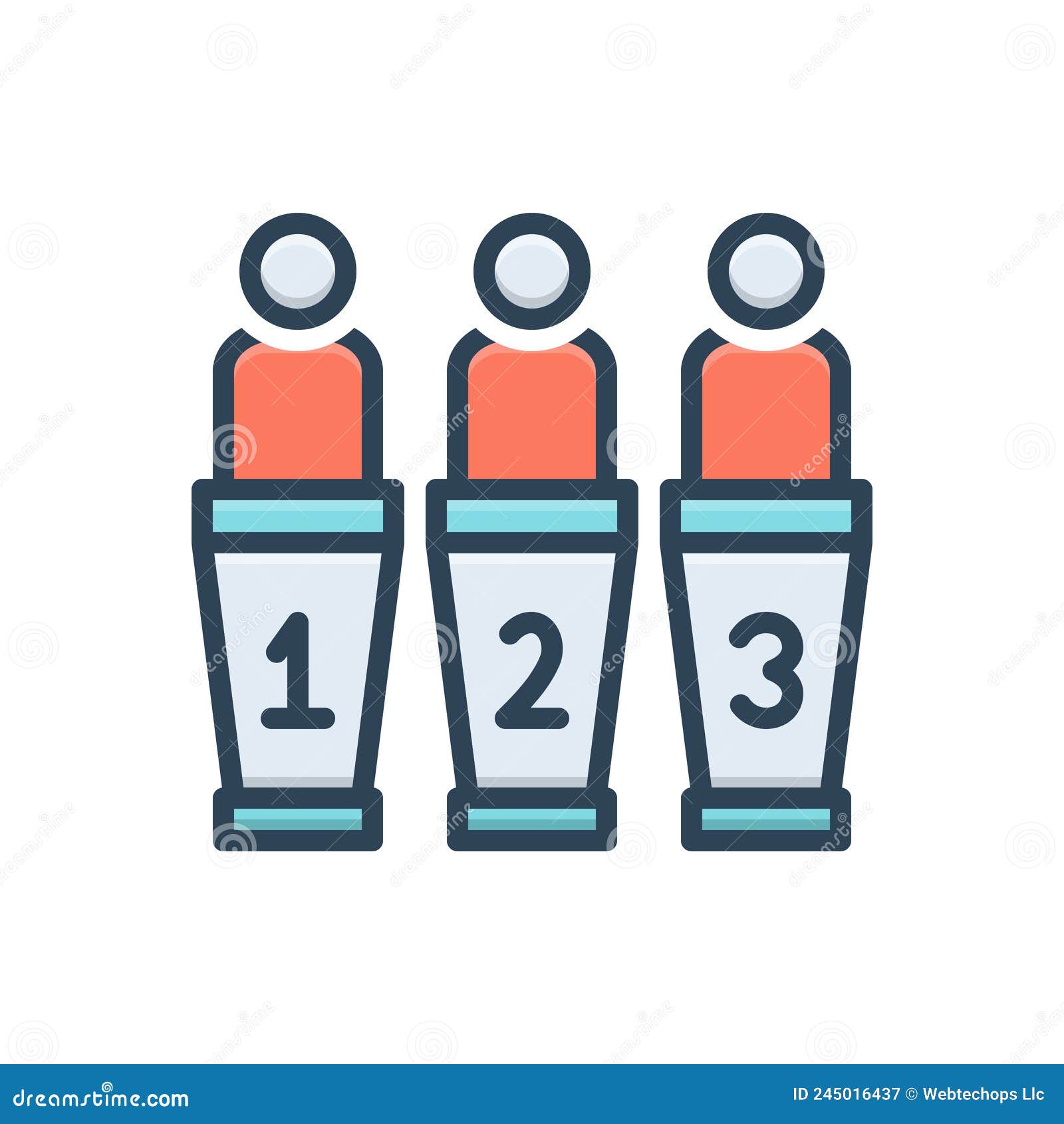 Illustration Of Contestant Number With Ribbon Badge. Shiny Gold Color ...