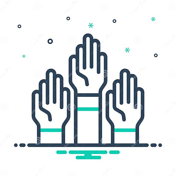 Mix Icon for Participate, Partake and Engage Stock Illustration ...