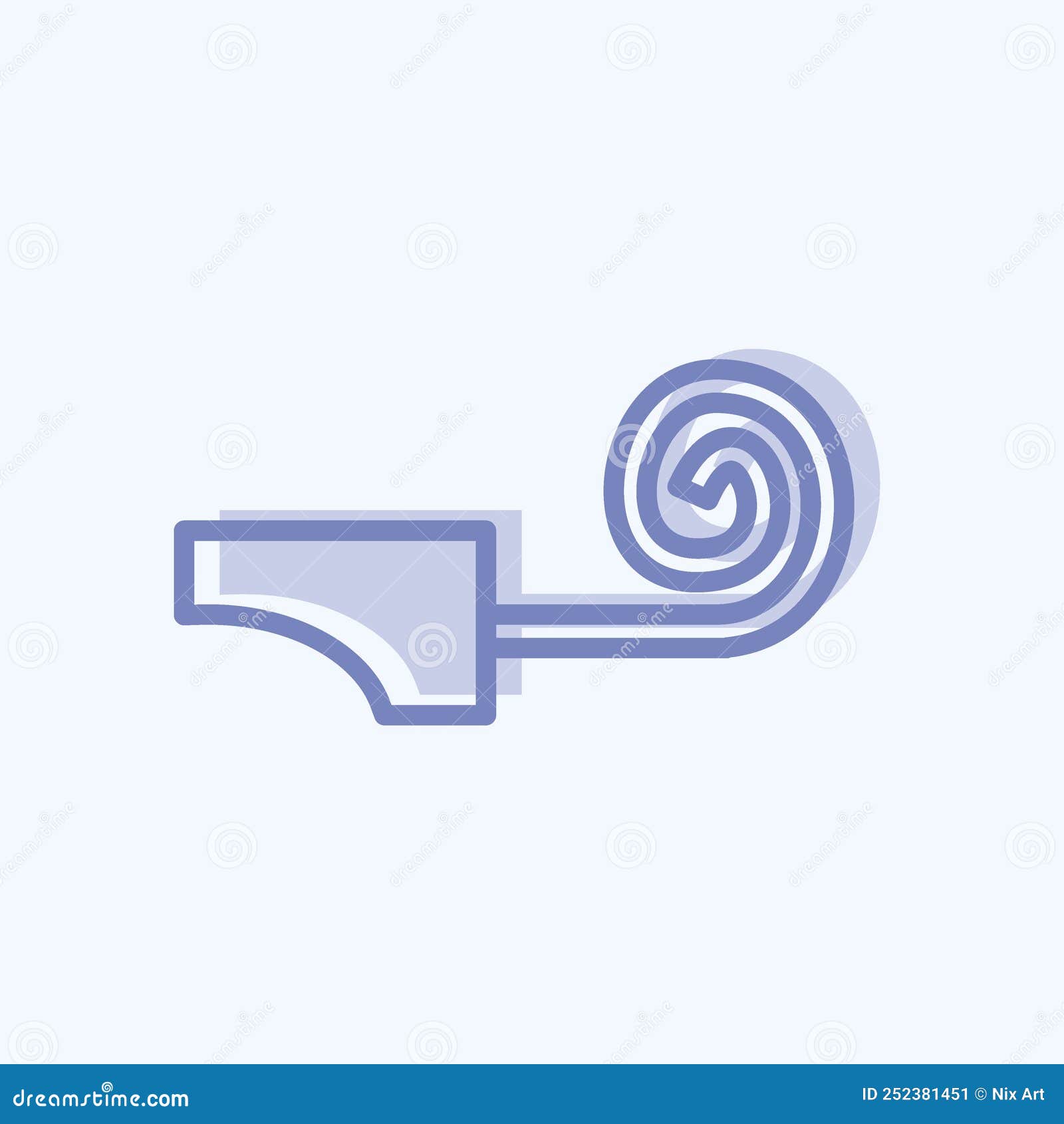 Icon Party Blower. Suitable for Party Symbol. Two Tone Style. Simple ...