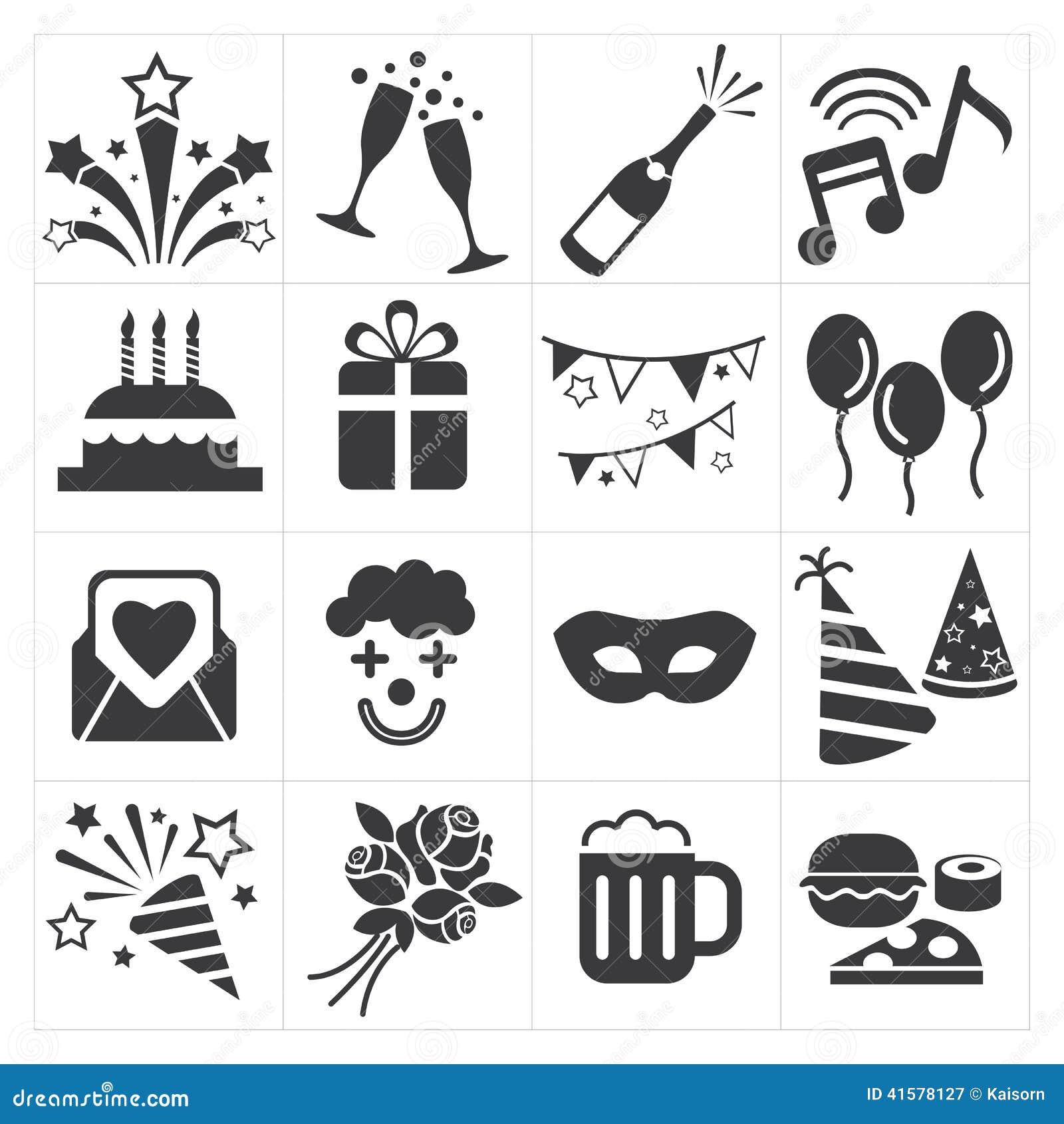 Icon party celebrate stock vector. Illustration of cocktail - 41578127