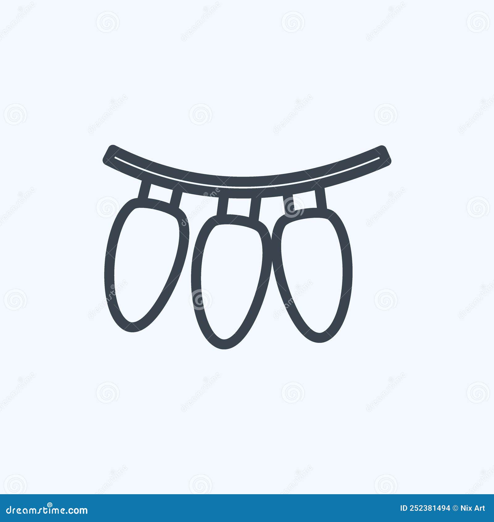 Icon Party Lights. Suitable for Party Symbol. Line Style. Simple Design ...