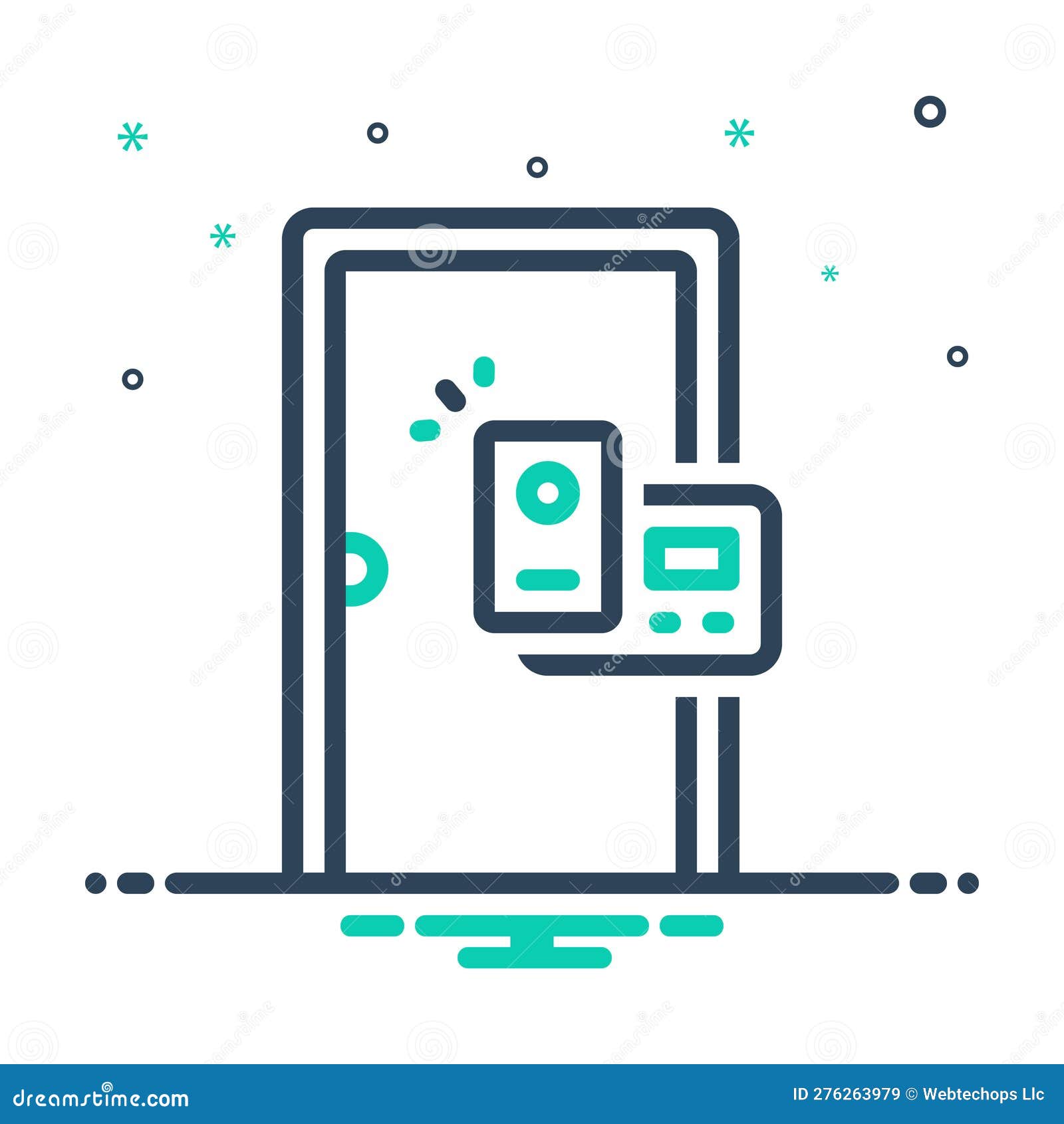 Mix Icon for Pass, Card and Lock Stock Vector - Illustration of ...