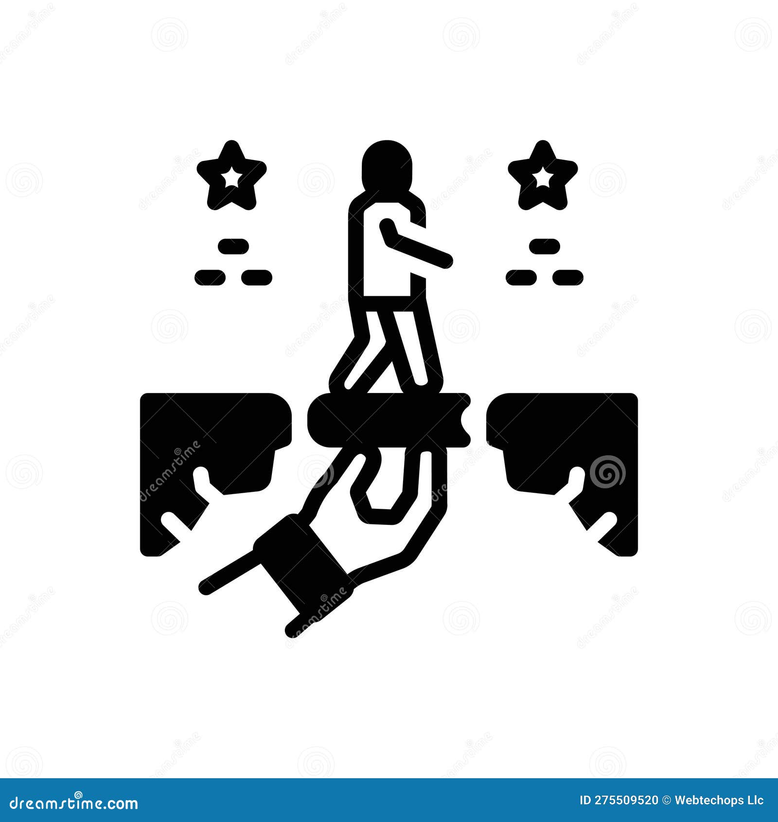 Black Solid Icon for Pass, Transit and Man Stock Vector - Illustration ...