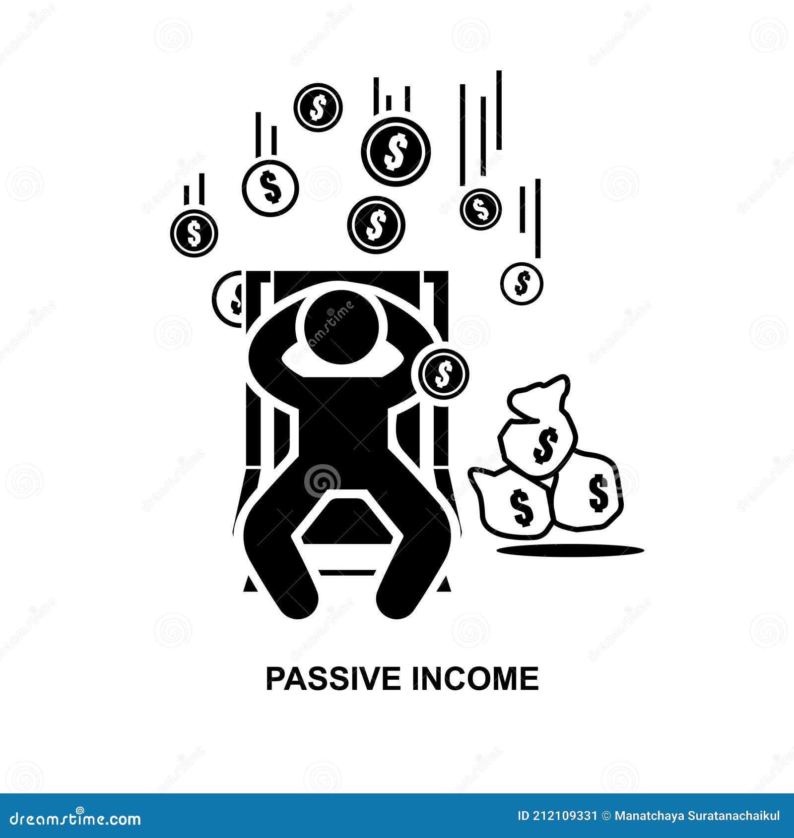 Passive Income Concept Icon Isolated on White Background Stock ...
