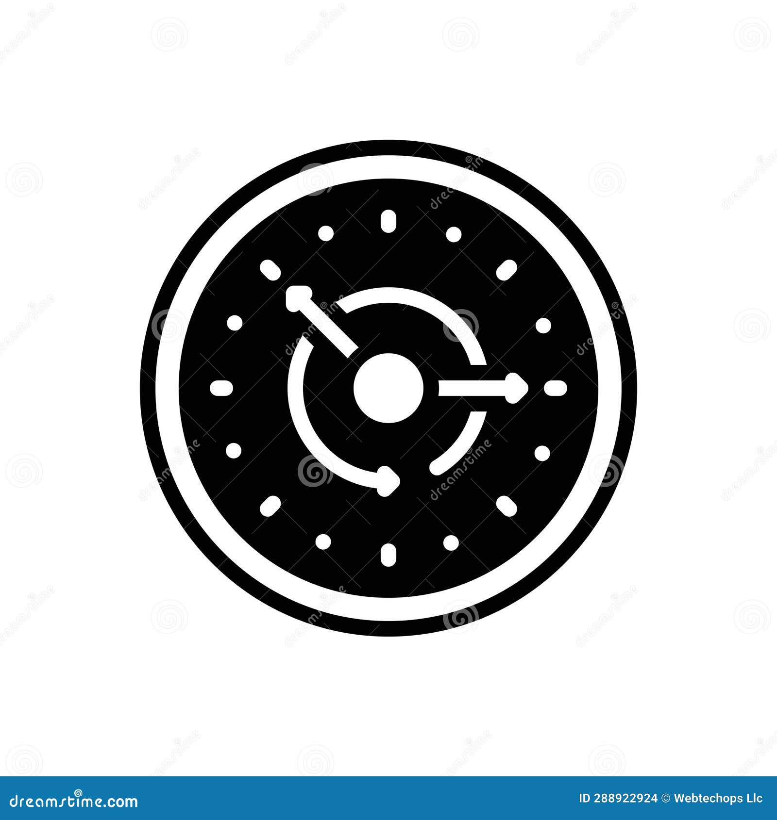 Black Solid Icon for Past, Gone by and Period Stock Illustration ...